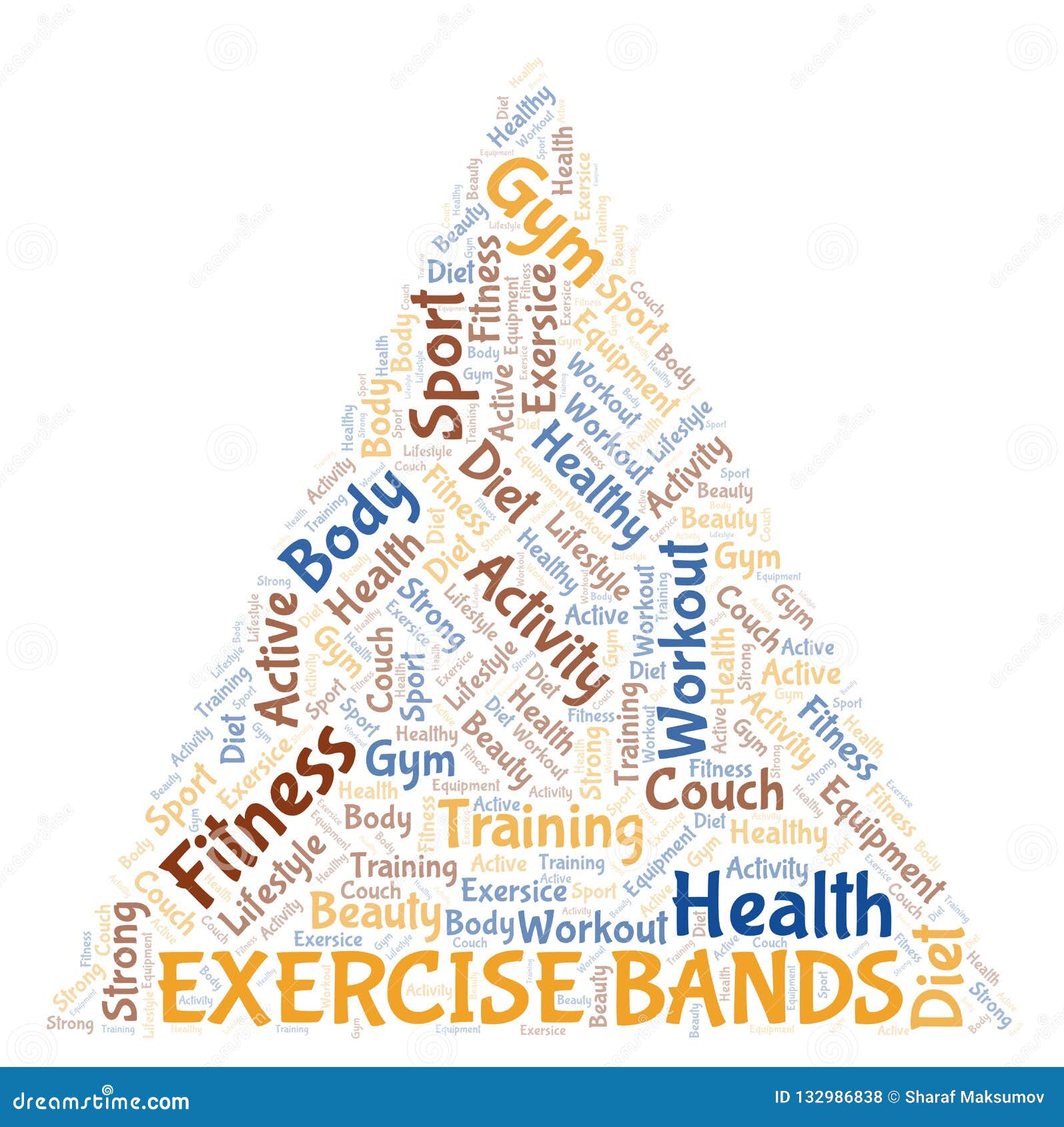 Exercise Bands word cloud stock illustration. Illustration of fonts ...