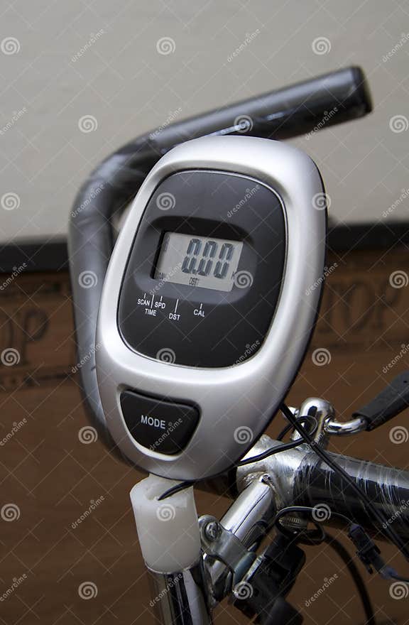 Exercise Bicycle meter stock photo. Image of kilometer - 21492196