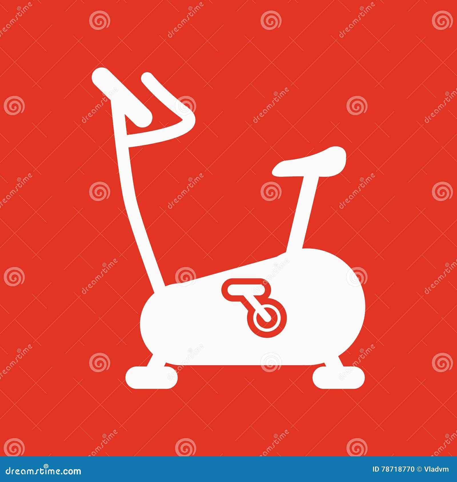 The Exercise Bike Icon. Exercycle Symbol Stock Vector - Illustration of ...