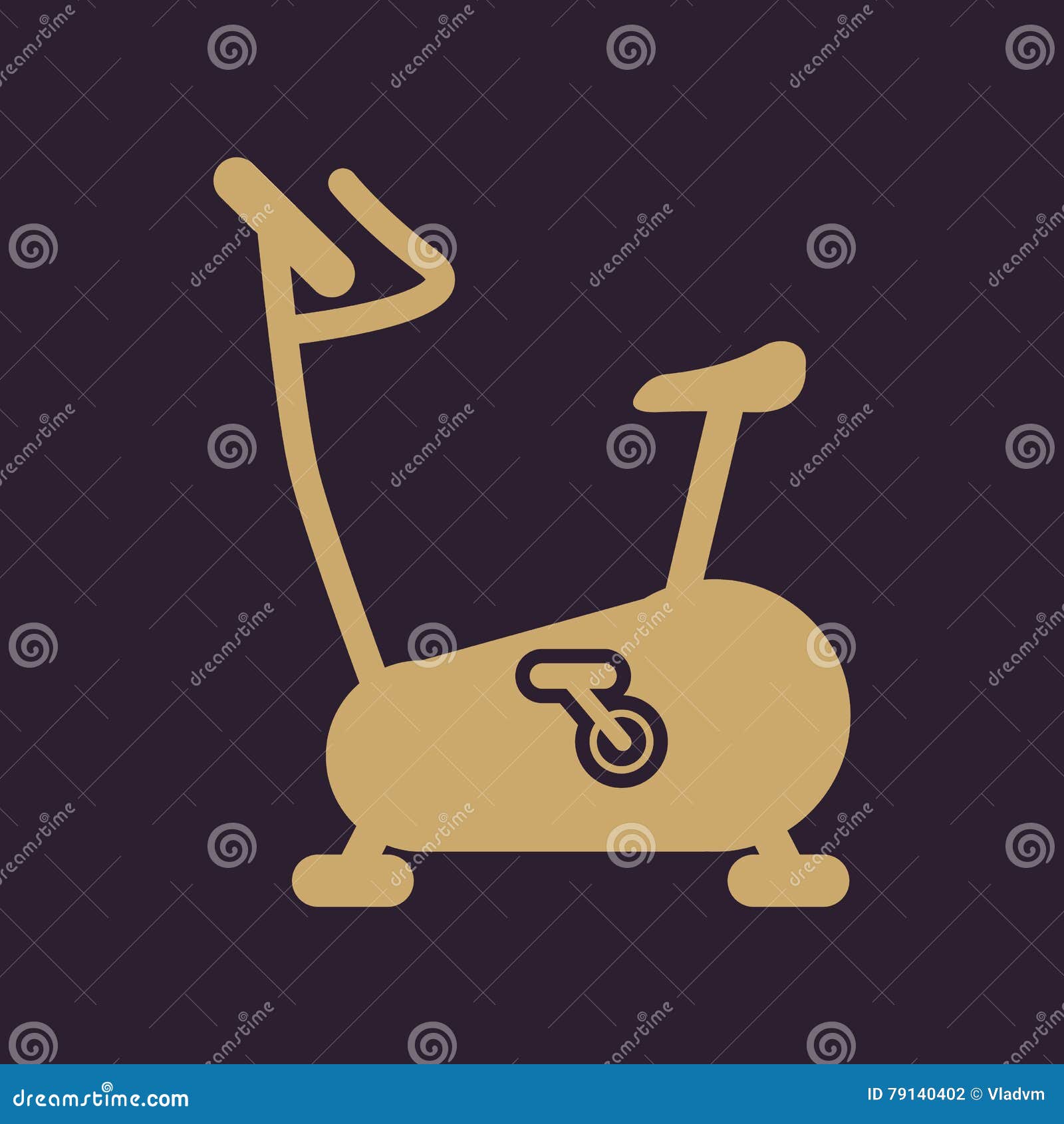 The Exercise Bike Icon. Exercycle Symbol. Flat Vector Illustration ...