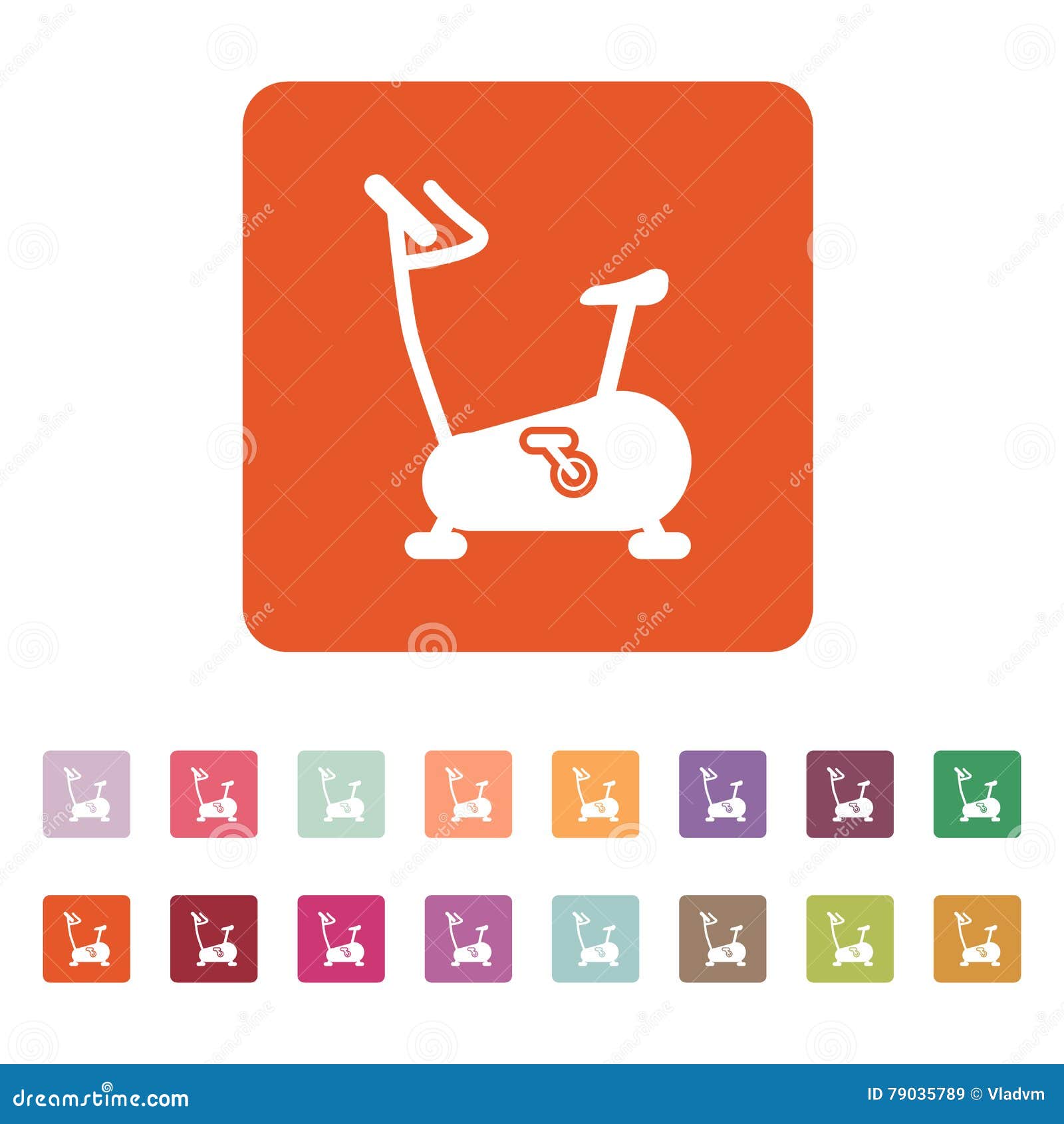 The Exercise Bike Icon. Exercycle Symbol Stock Illustration ...