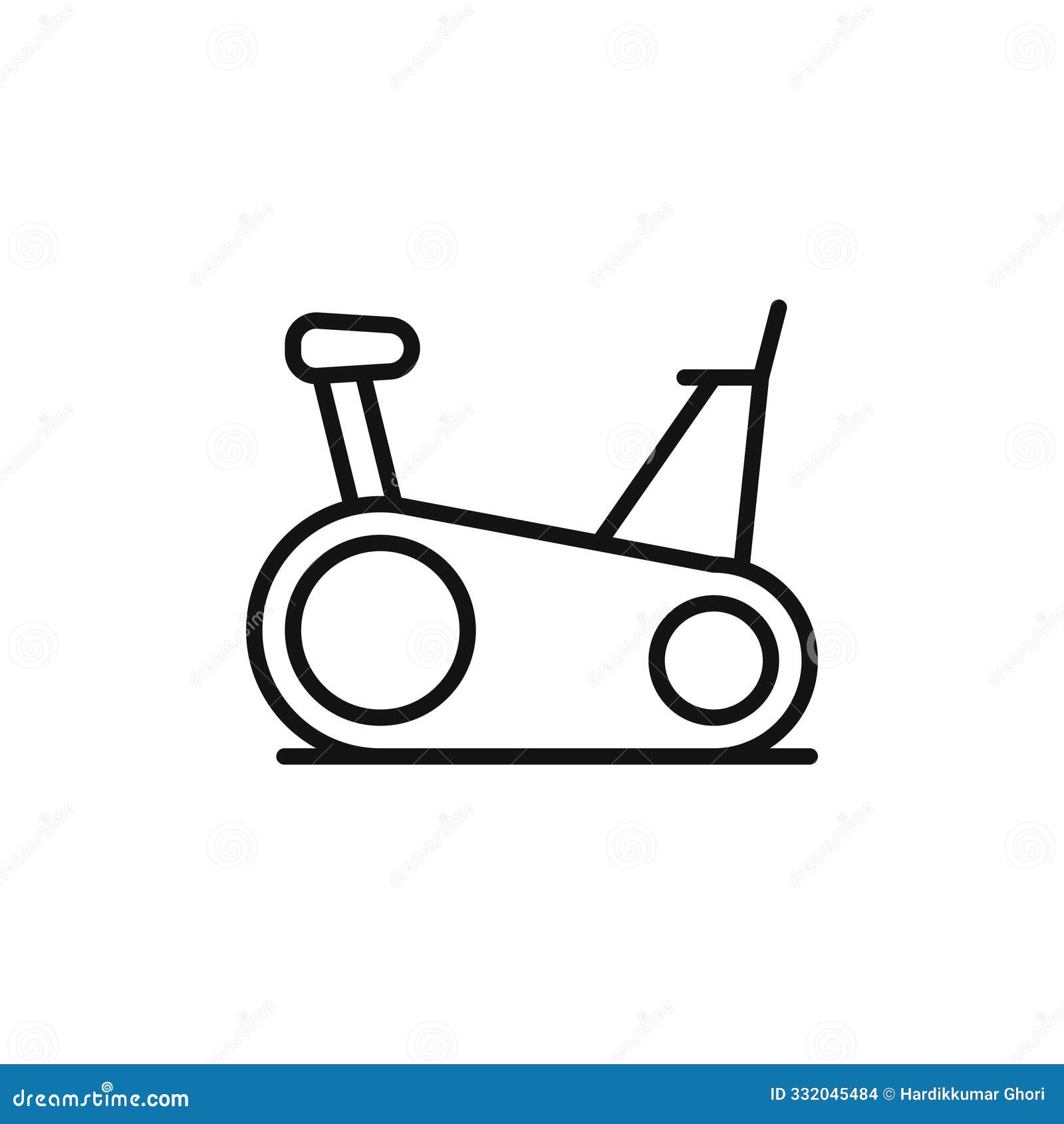 Exercise Bike Icon Symbol on White Background Stock Vector ...