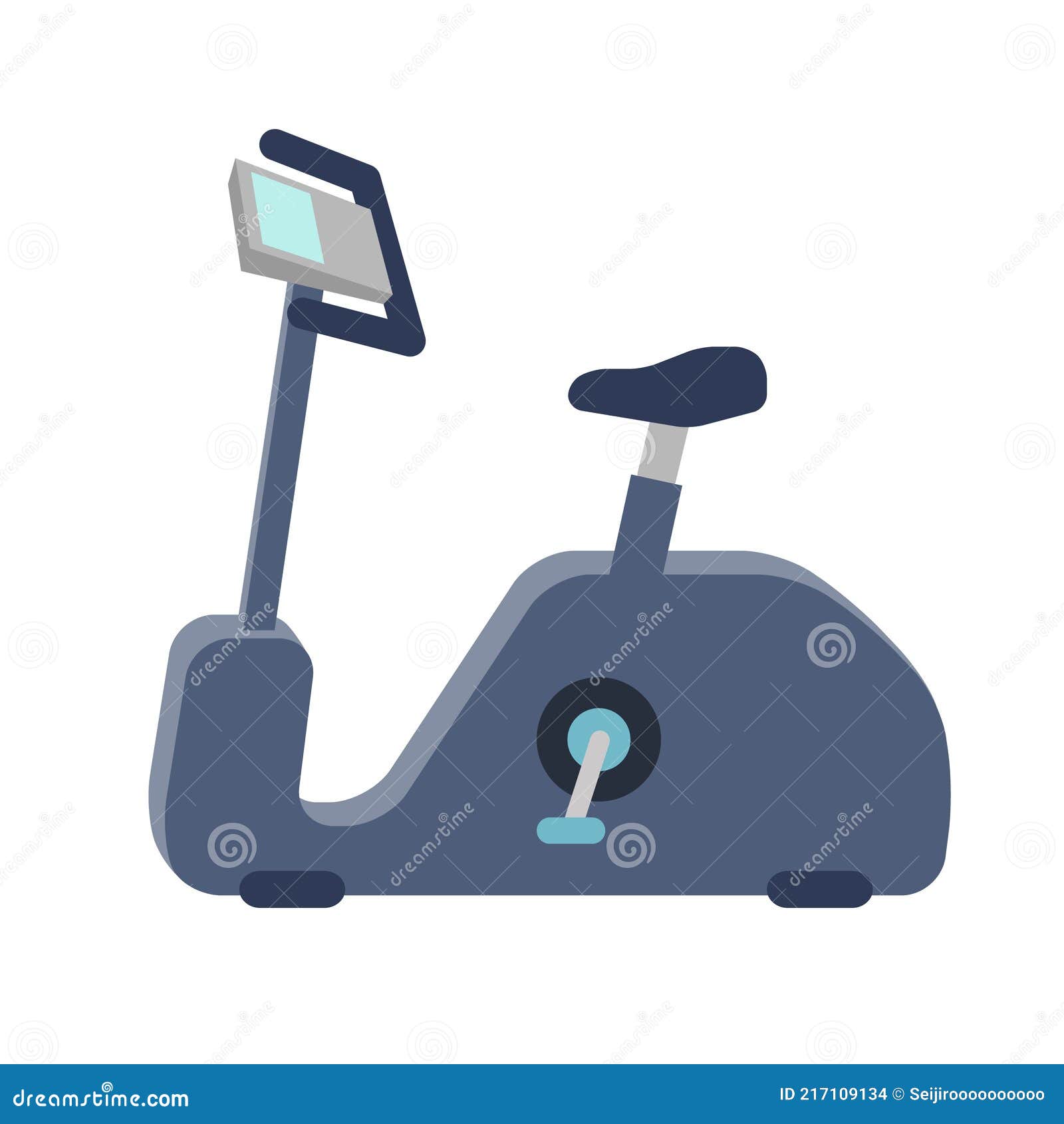 Exercise bike stock vector. Illustration of aerobike - 217109134