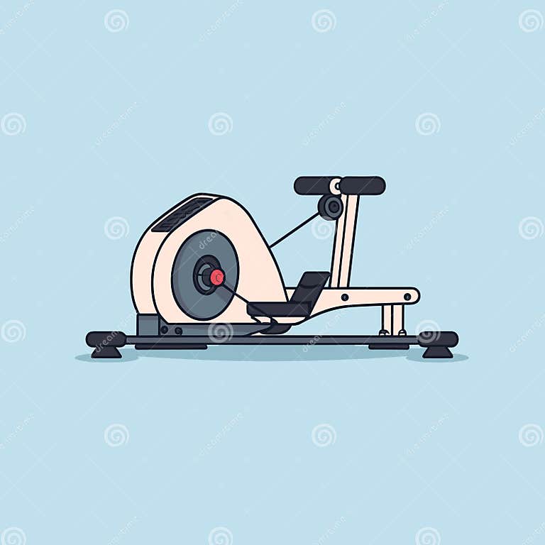 Vector of an Exercise Bike with Wheels on a Blue Background Stock Vector - Illustration of ...