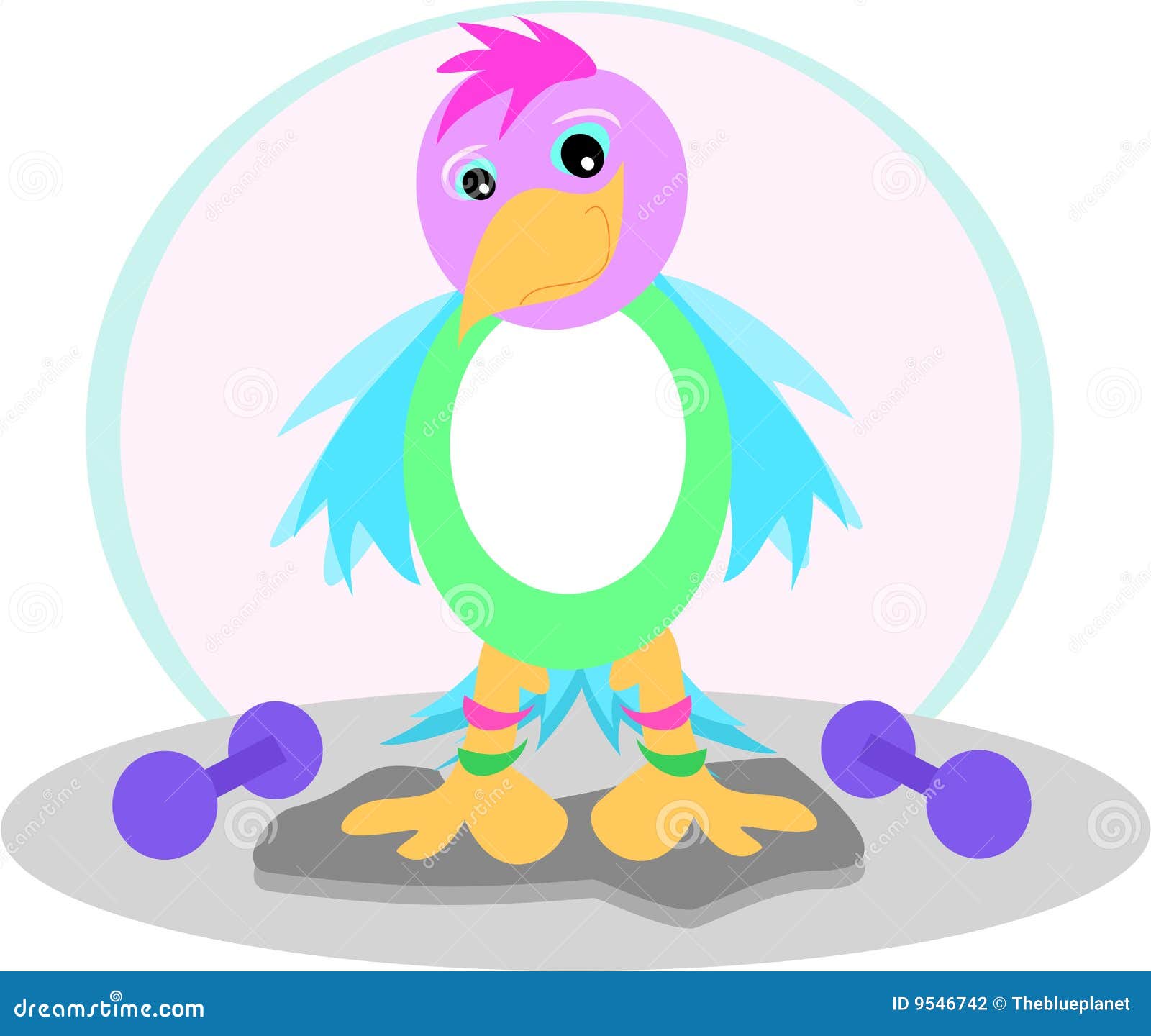 Exercise Bird with Weights stock vector. Illustration of wellness - 9546742