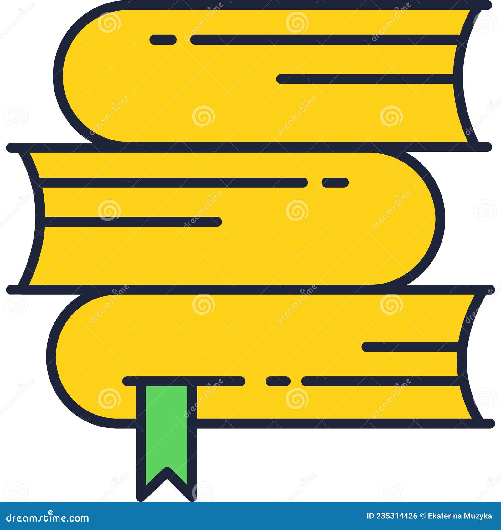 Exercise Book Icon Vector Isolated Stack on White Stock Illustration ...