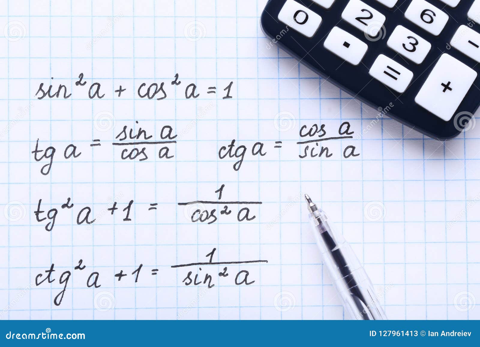 Book with maths formulas stock image. Image of classroom - 127961413