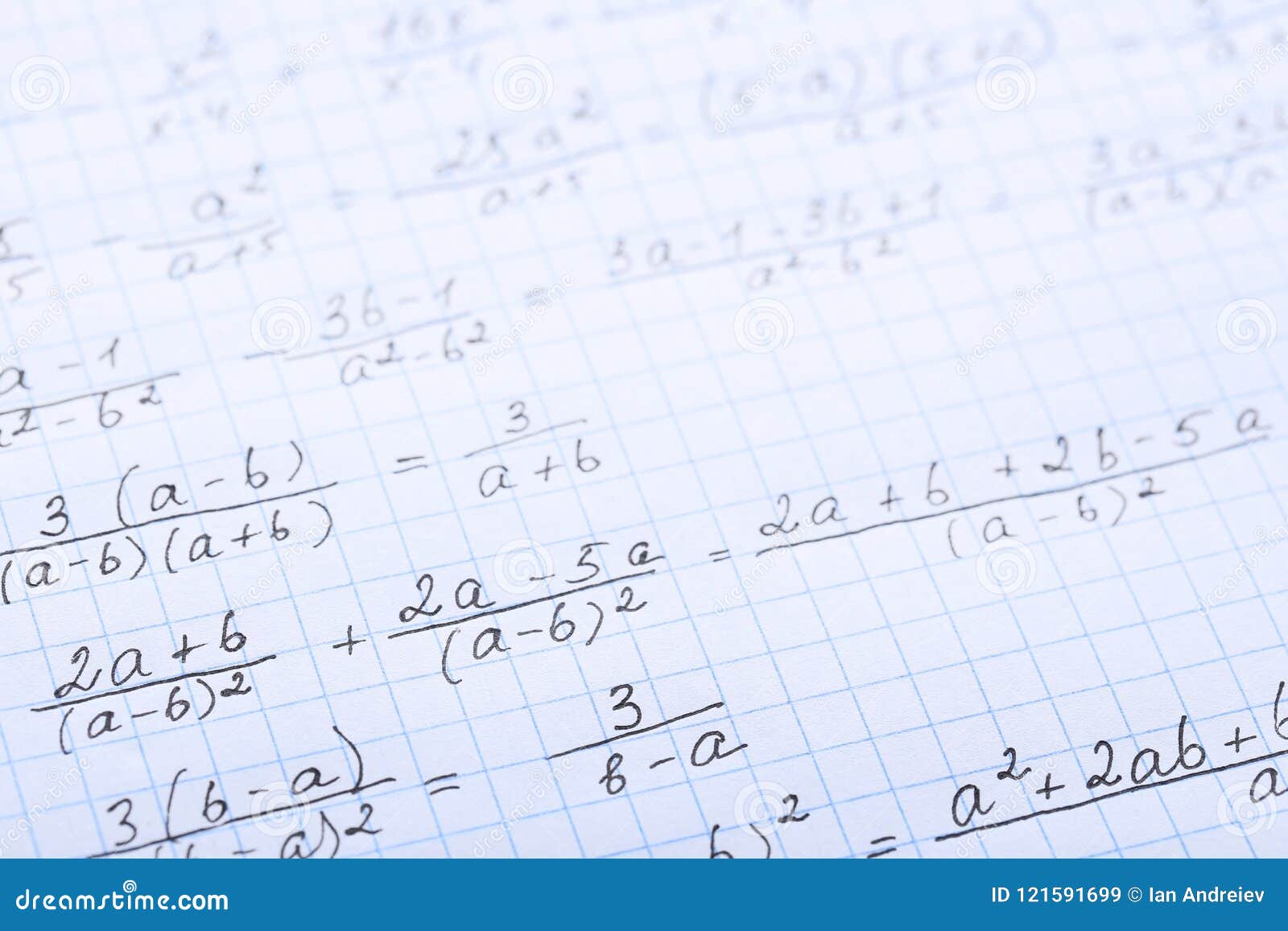 Maths formulas stock image. Image of lecture, notebook - 121591699