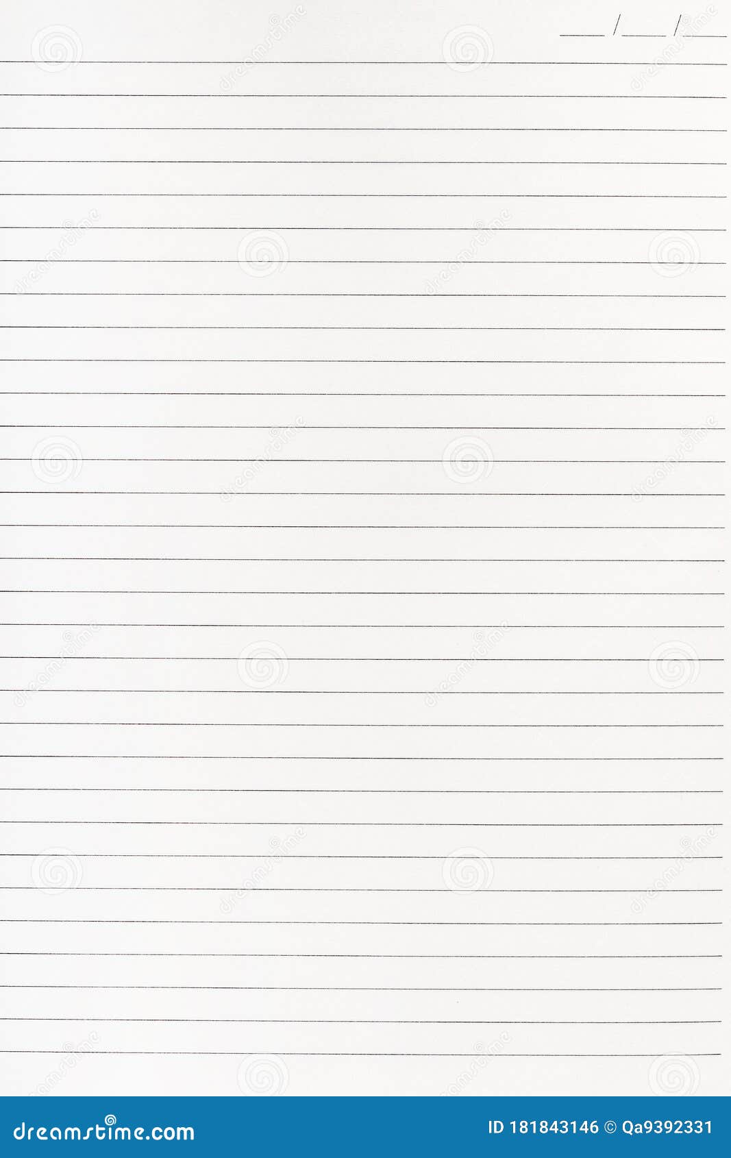 Empty Writing Notebook Paper Sheet Template. School and Office ...