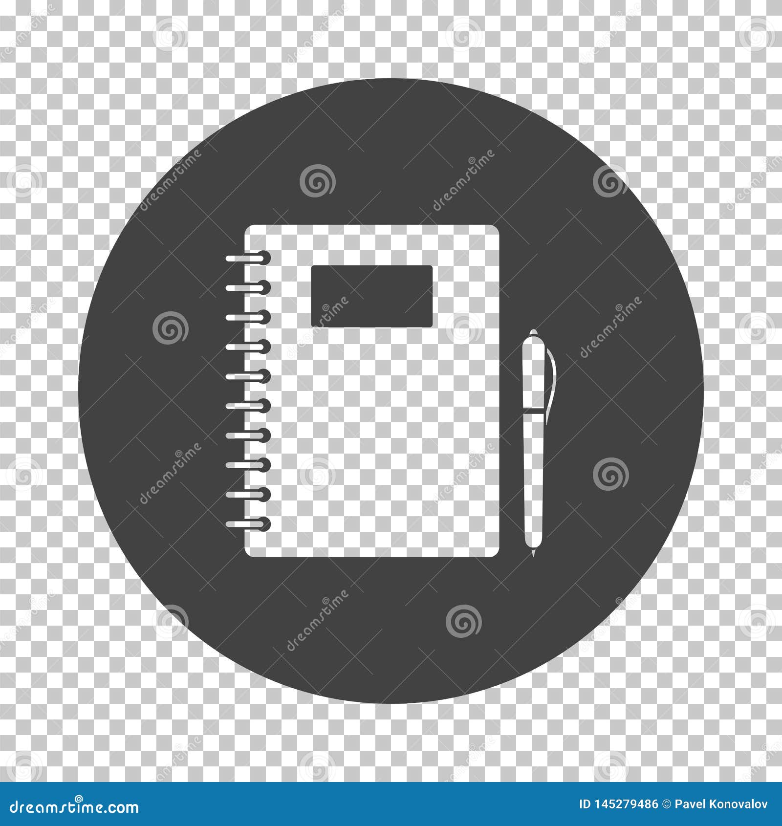 Exercise Book with Pen Icon Stock Vector - Illustration of sign ...