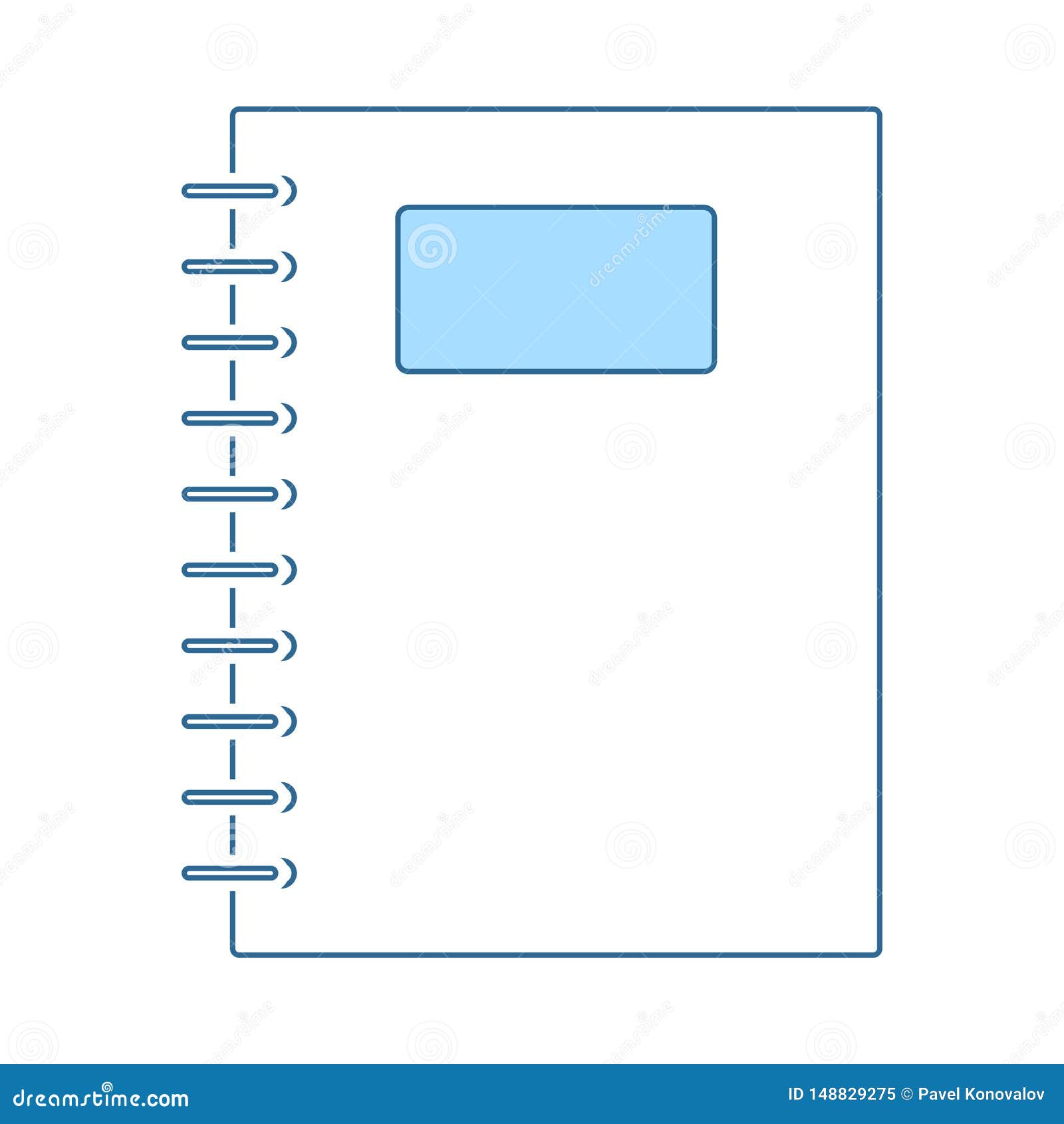 Exercise Book with Pen Icon Stock Vector - Illustration of learn, color ...