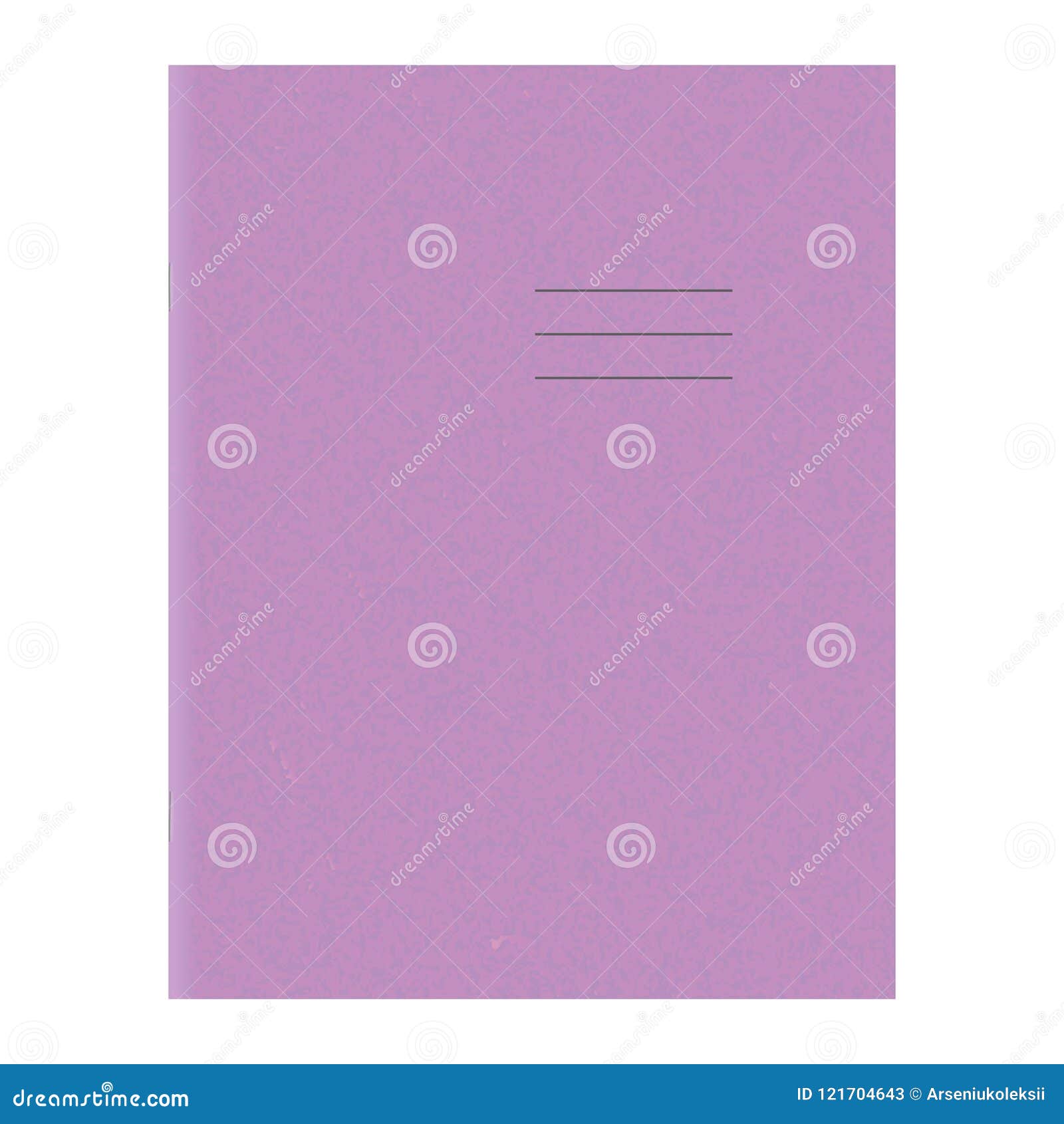 Exercise Book Template. Blank School Workbook Cover . Stock Vector ...