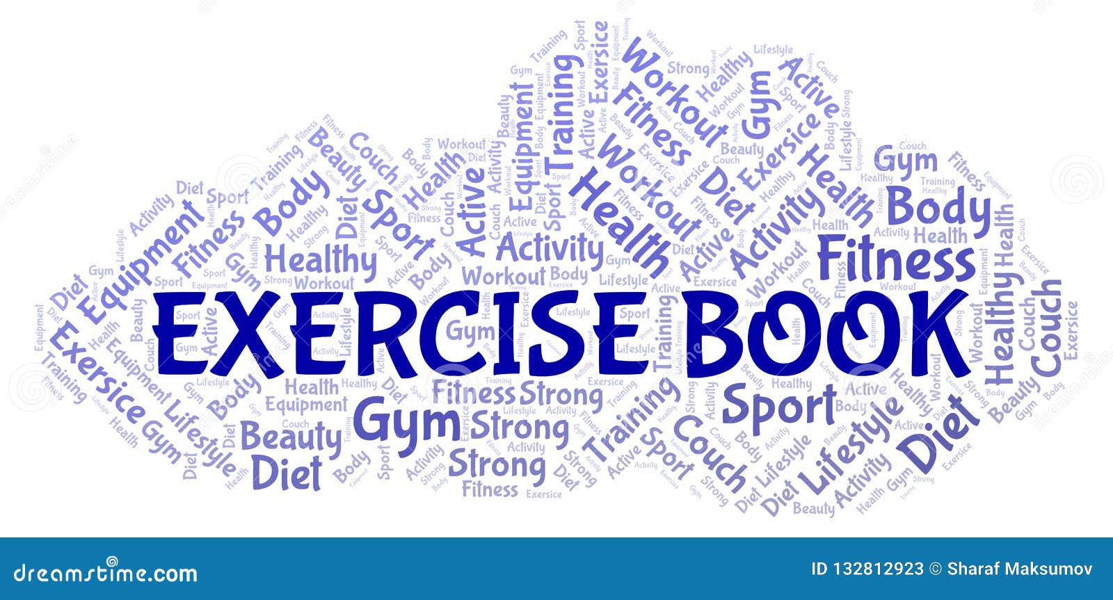 Exercise Book word cloud stock illustration. Illustration of wordcloud ...