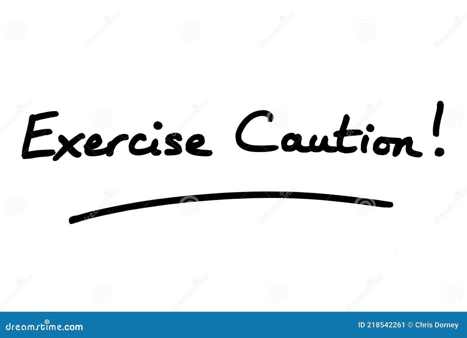 Exercise Caution stock illustration. Illustration of distancing - 218542261