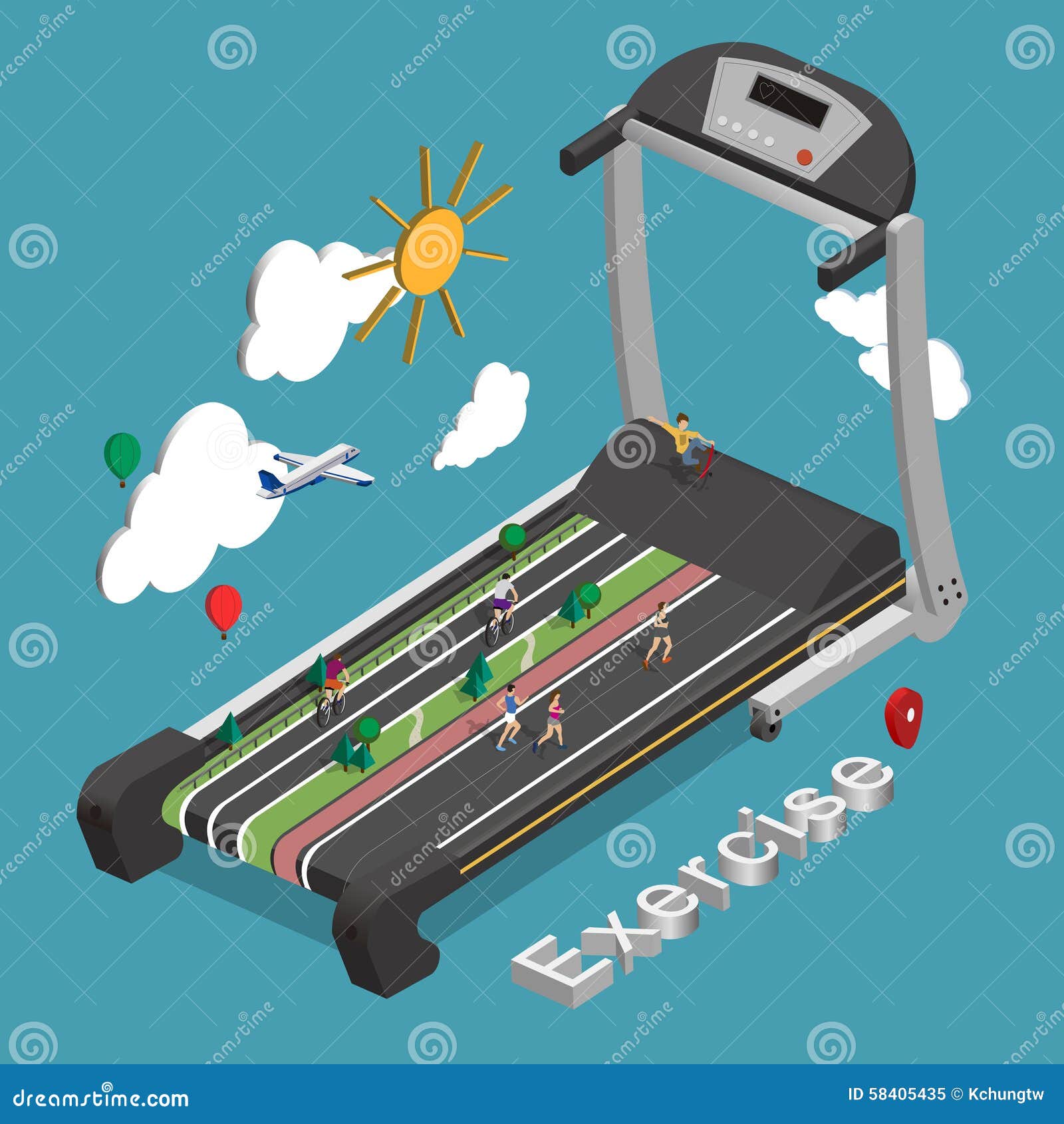 Exercise concept stock illustration. Illustration of design - 58405435
