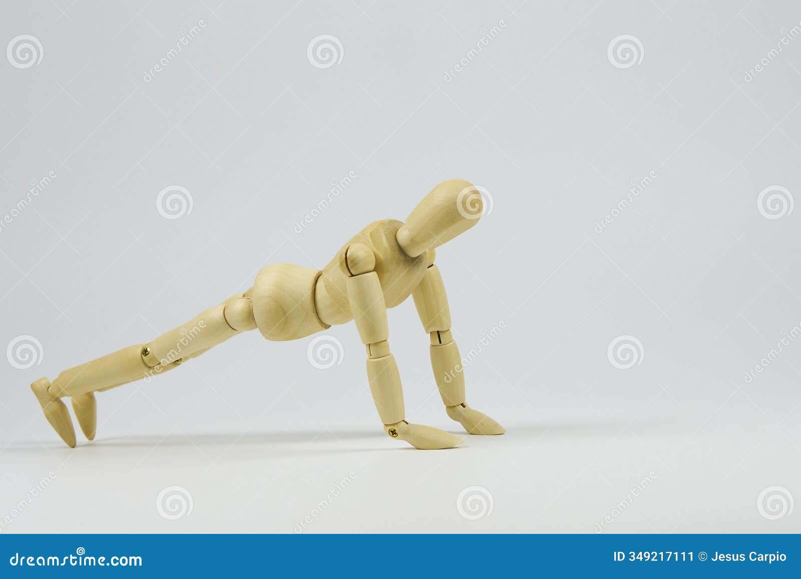 Exercise Concept, Wooden Figure Doing Physical Exercises Stock Image ...