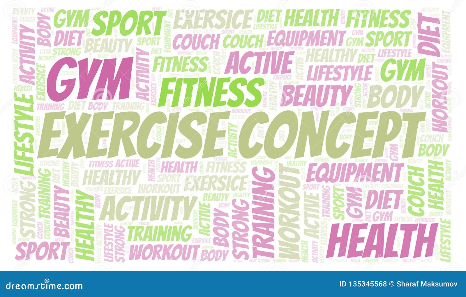 Exercise Concept Word Cloud Stock Illustration - Illustration of ...