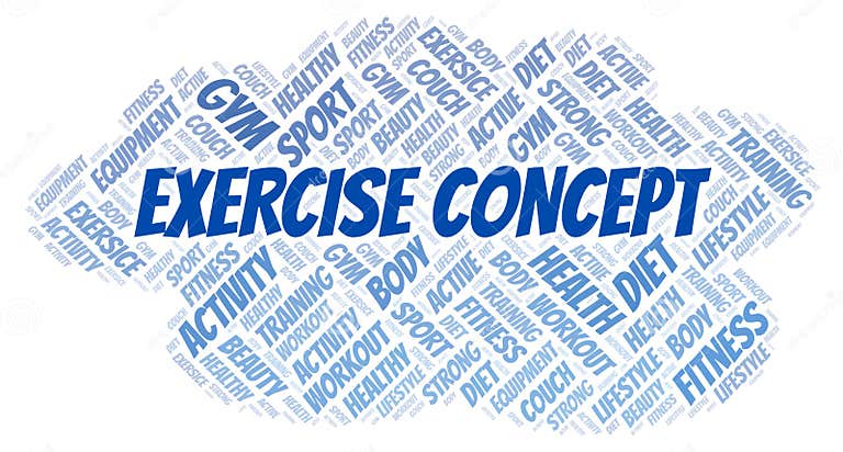 Exercise Concept Word Cloud Stock Illustration - Illustration of ...