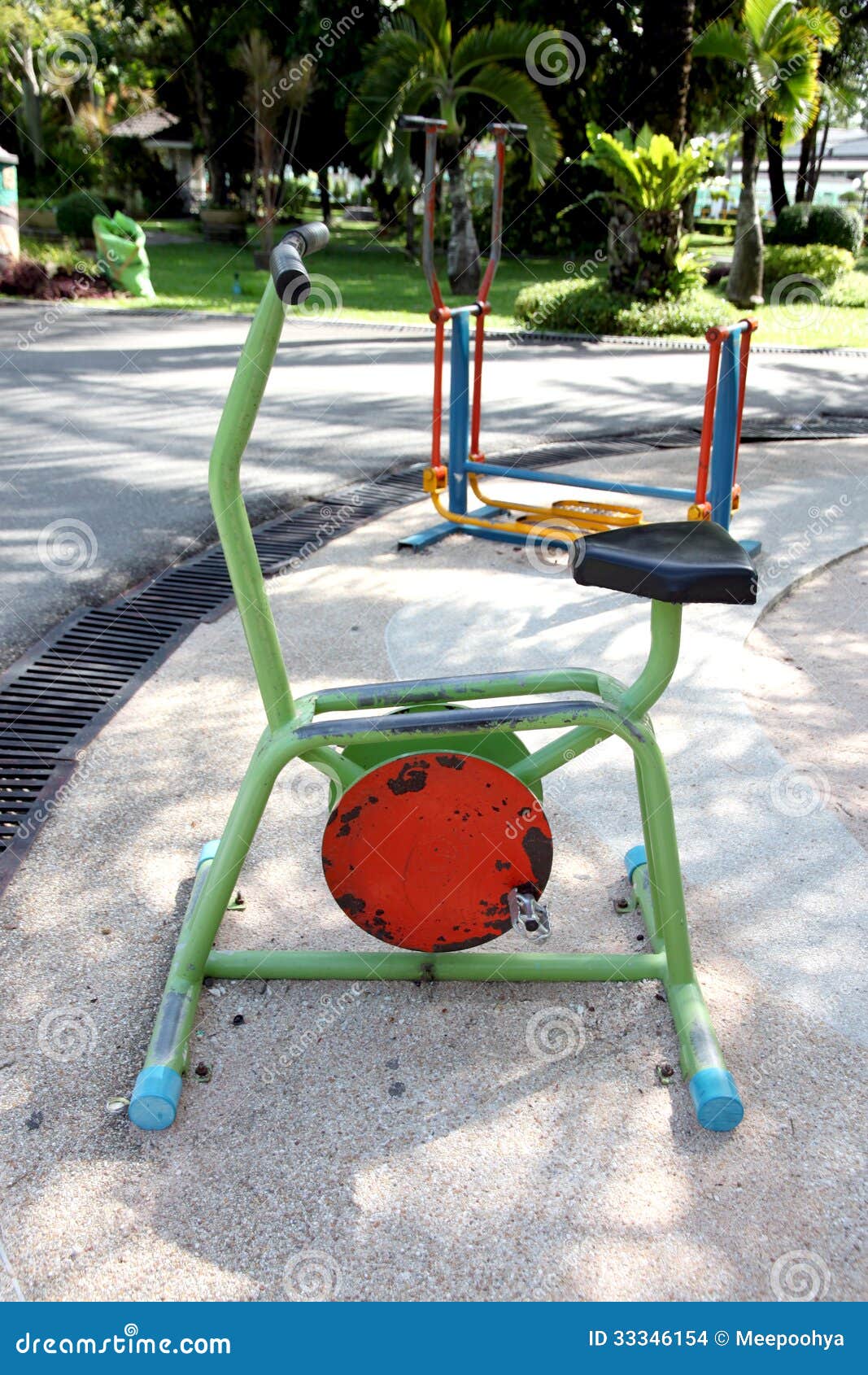 Exercise Equipment in the Park. Stock Photo - Image of physical ...