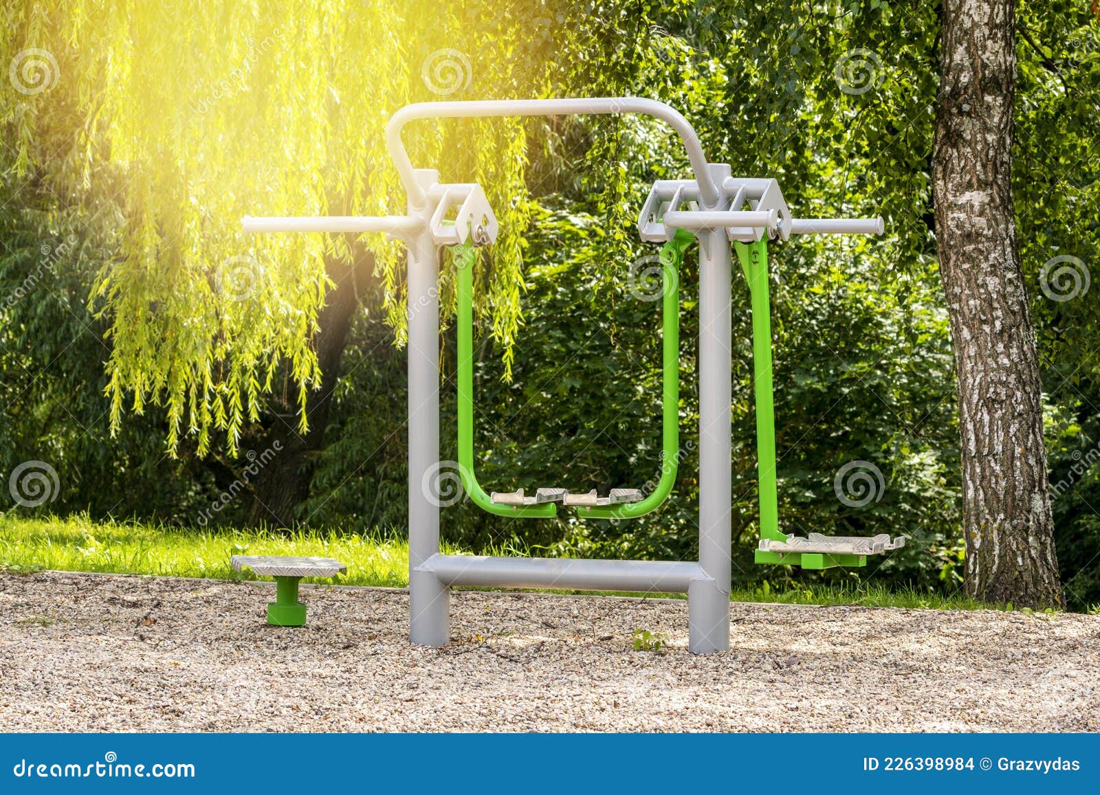 Exercise Equipment in Public Park Stock Photo - Image of training, city ...
