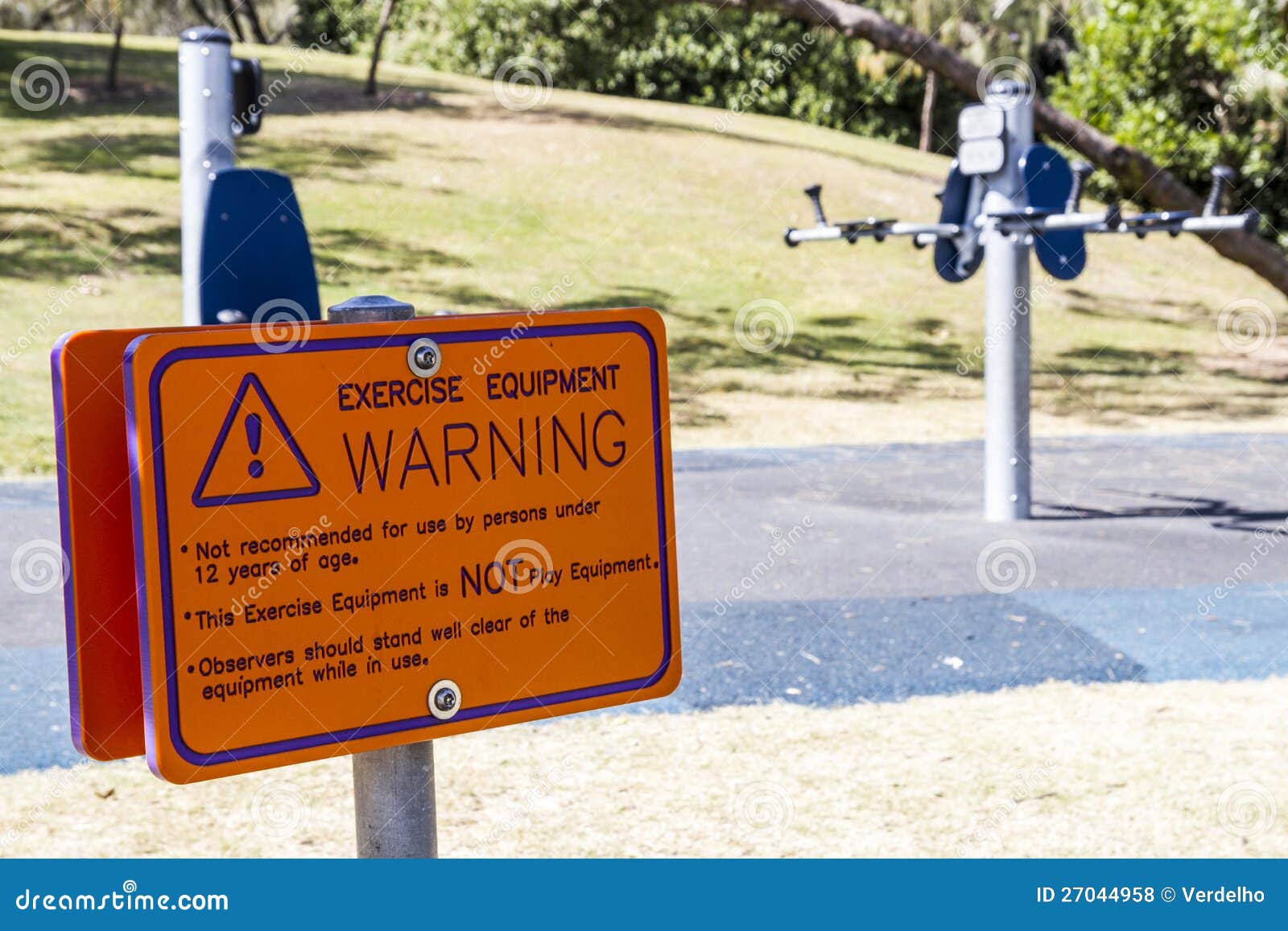 Exercise Equipment Warning Sign Stock Photo - Image of dangerous ...