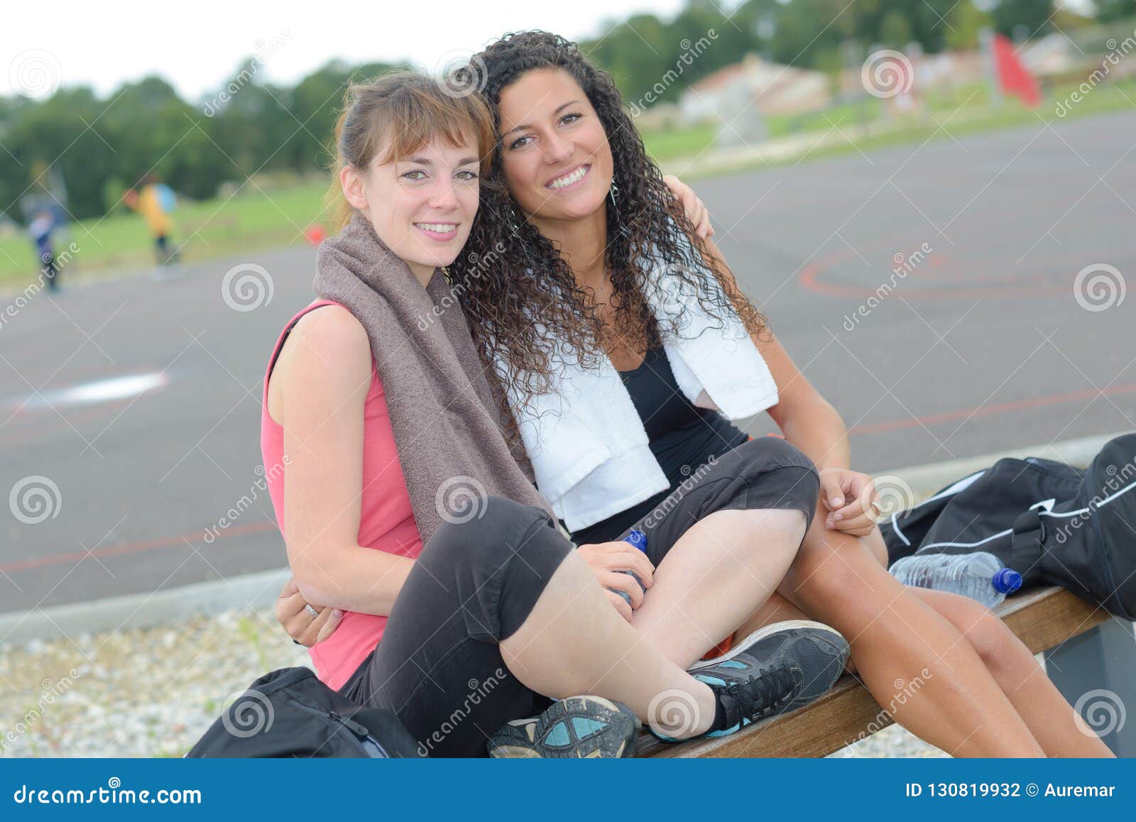 Exercise with a friend stock photo. Image of sweat, breathing - 130819932