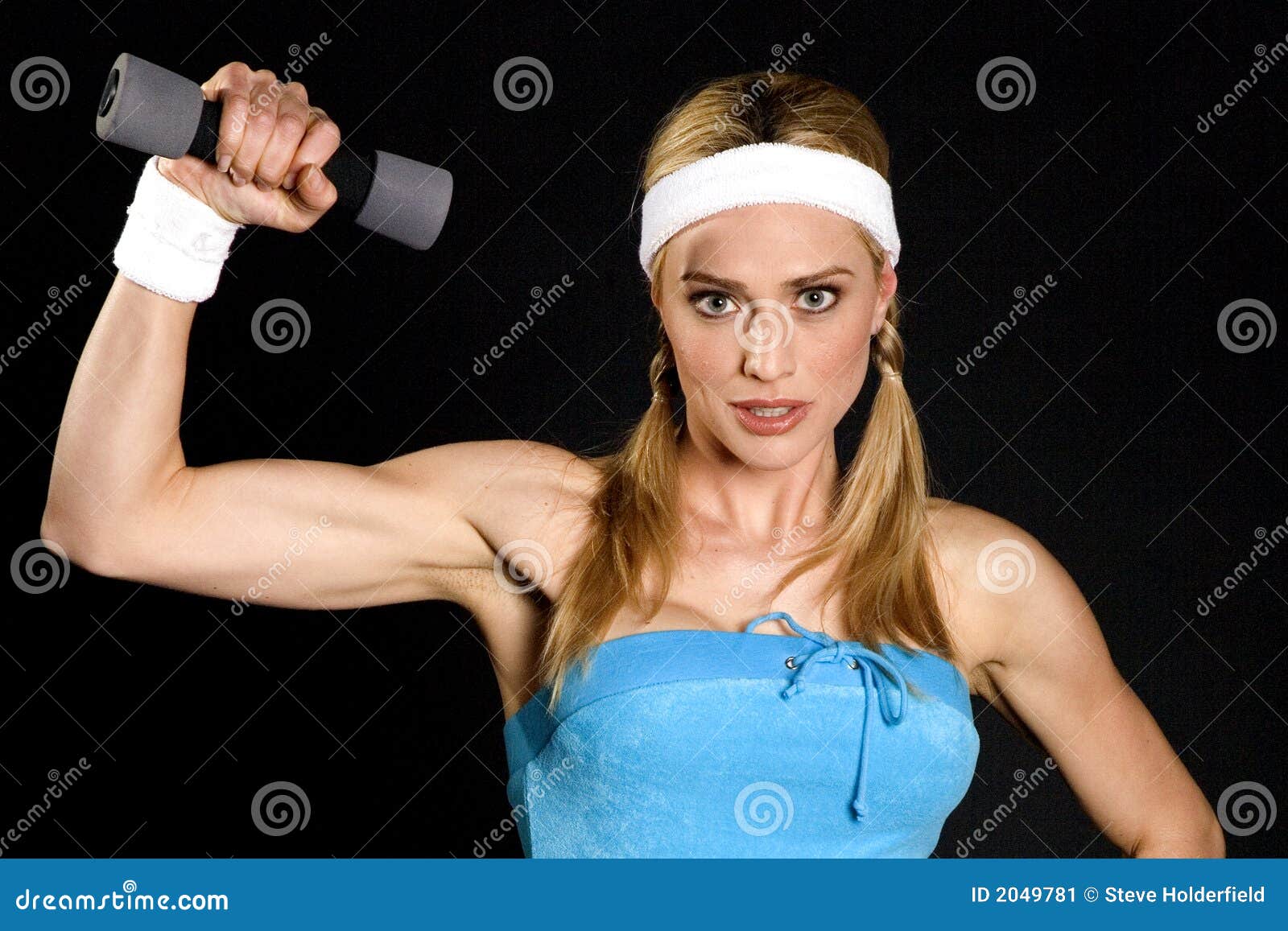 Exercise girl stock image. Image of exercise, biceps, woman - 2049781