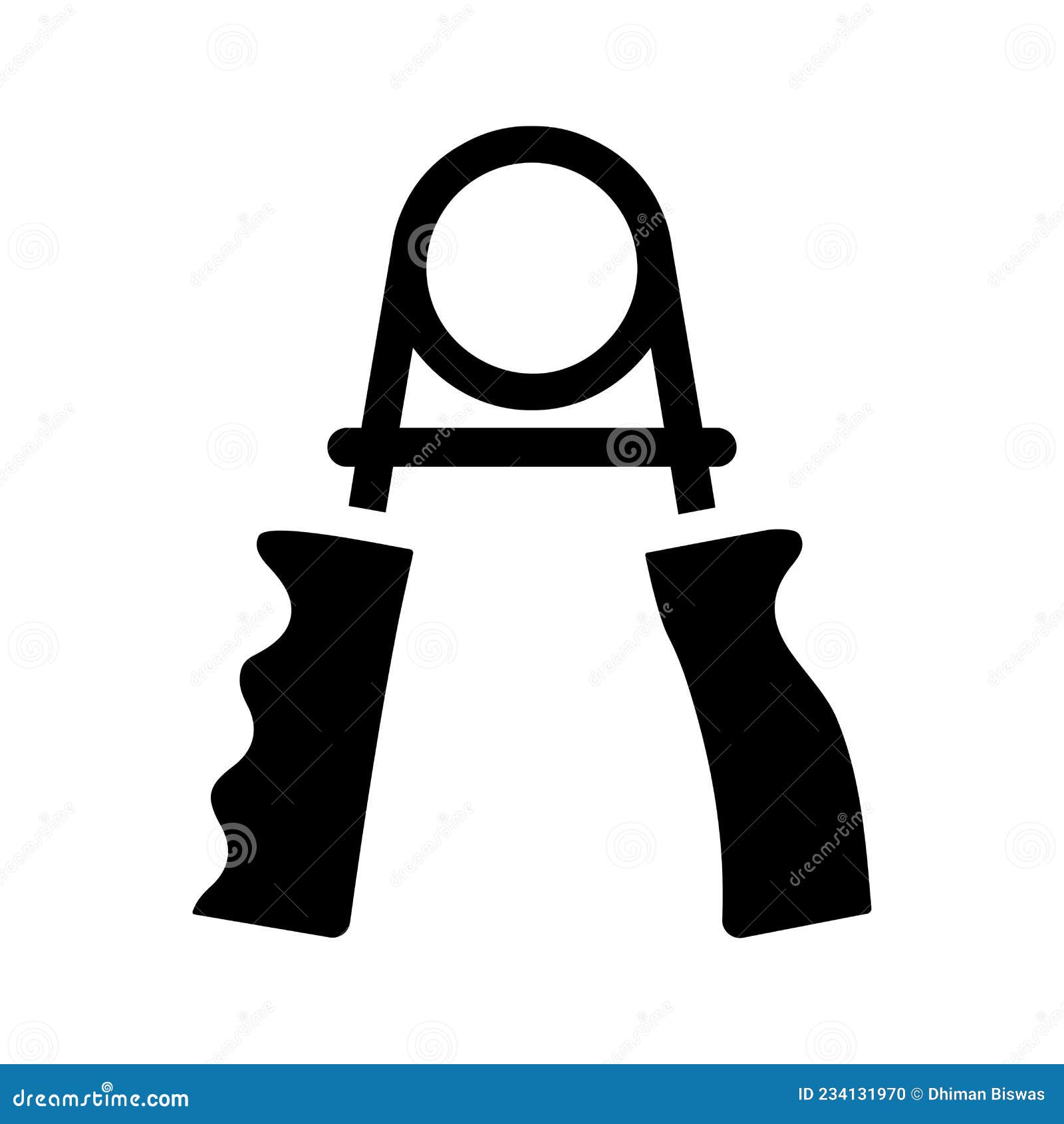 Exercise, Grip, Hand Icon. Black Vector Graphics Stock Illustration ...