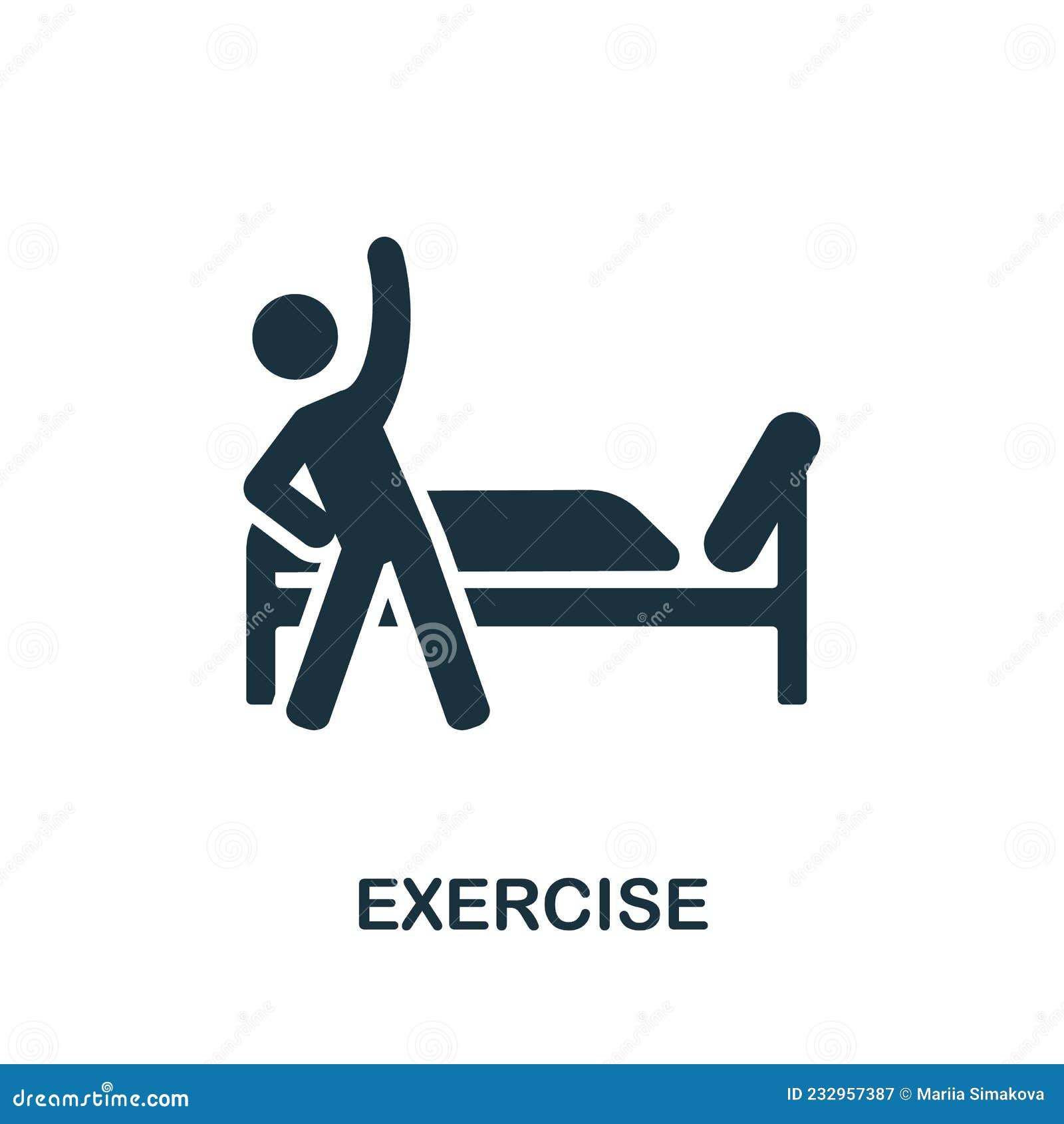 Exercise Icon. Monochrome Sign from Home Rest Collection. Creative ...