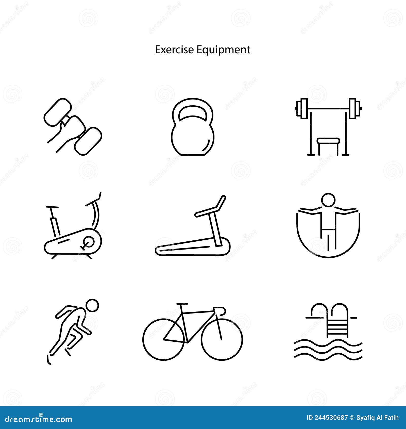 Exercise Icon Thin Line Outline Linear Exercise Symbol for Logo, Web ...