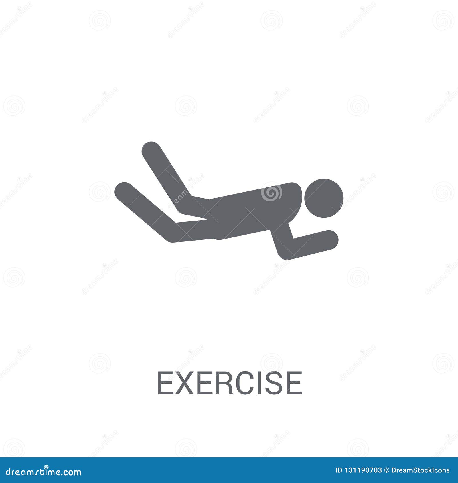 Exercise Icon. Trendy Exercise Logo Concept on White Background Stock ...