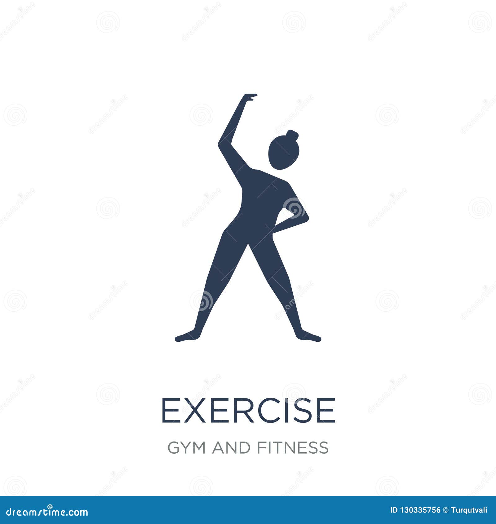 Exercise Icon. Trendy Flat Vector Exercise Icon on White Background ...