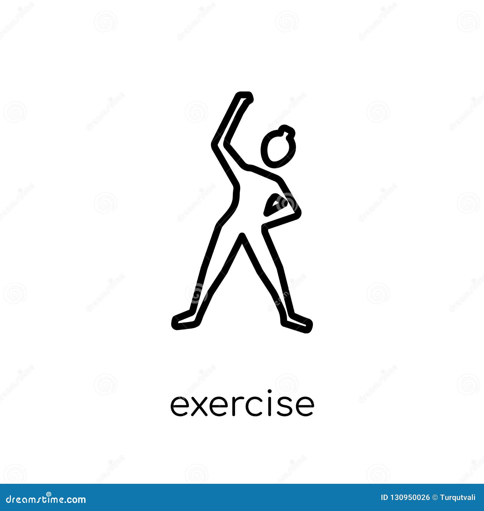 Exercise Icon. Trendy Modern Flat Linear Vector Exercise Icon on Stock ...