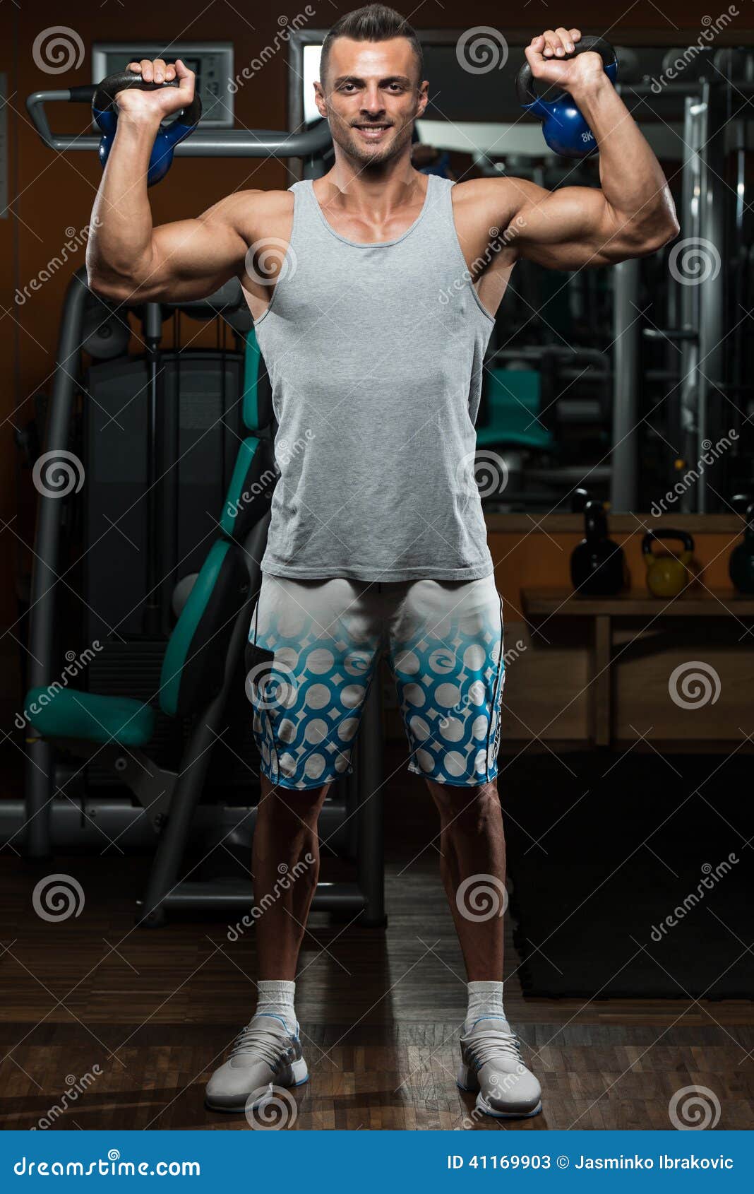 Exercise with Kettle Bell stock image. Image of conscious - 41169903