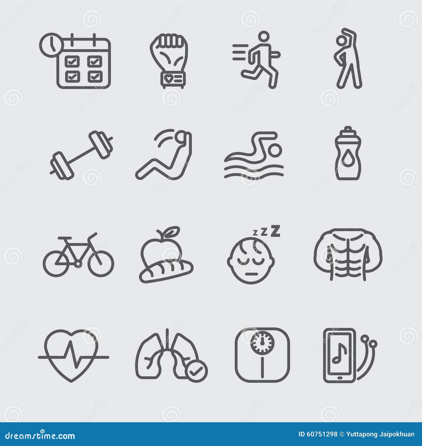 Exercise Icon. A Group Of People Doing Stretching Exercises Cartoon ...