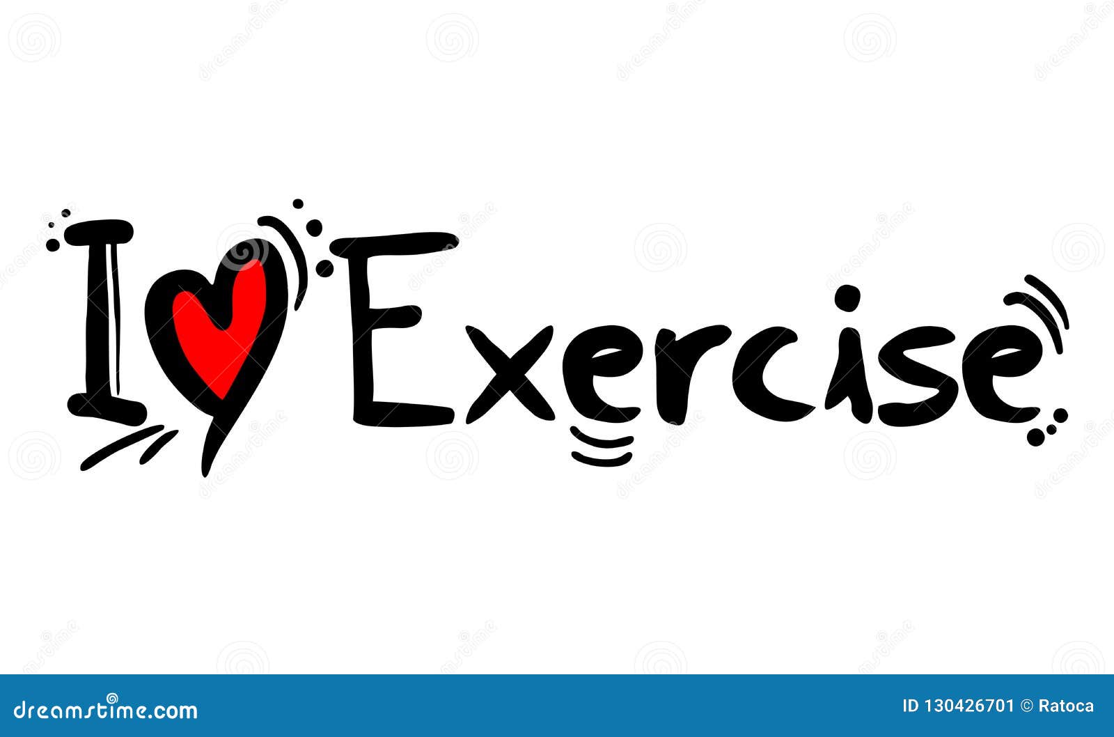 Exercise love message stock vector. Illustration of love - 130426701