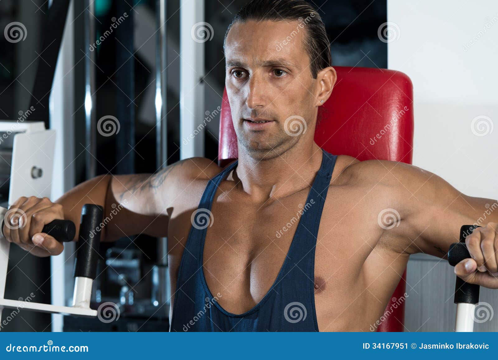 Exercise Machine for Chest stock image. Image of build - 34167951