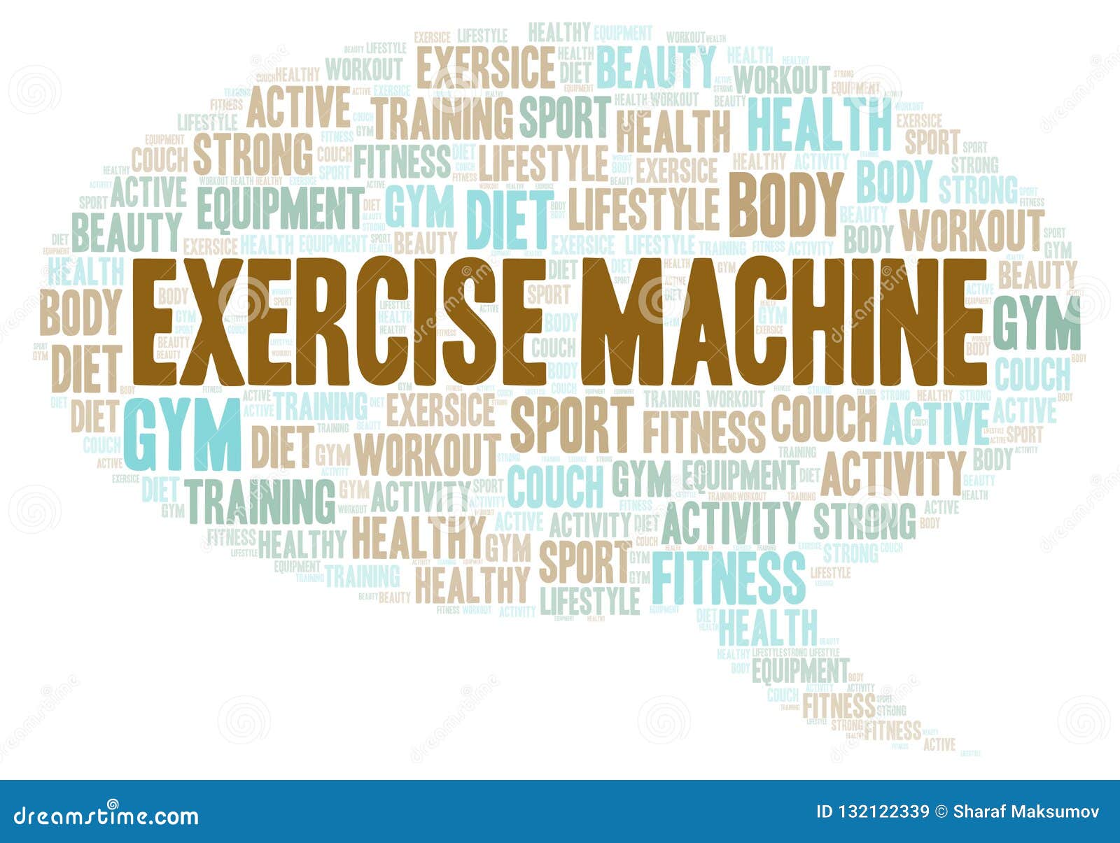 Exercise Machine Word Cloud Stock Illustration - Illustration of ...