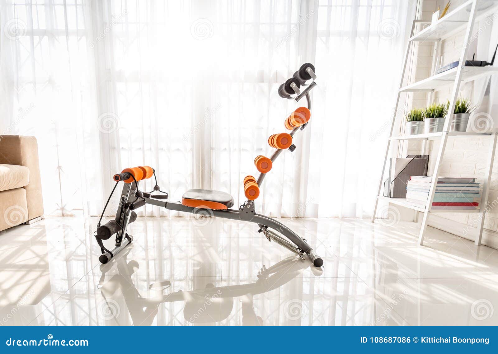 Exercise Machines Sit-ups at the Home Stock Photo - Image of muscle ...