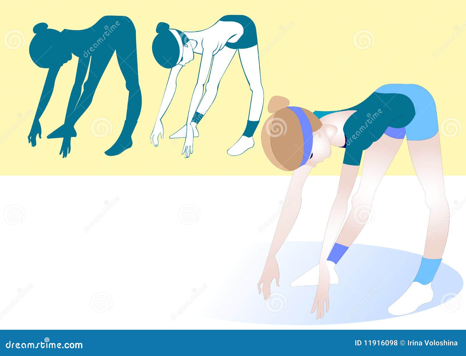 Exercise Number One stock vector. Illustration of people - 11916098
