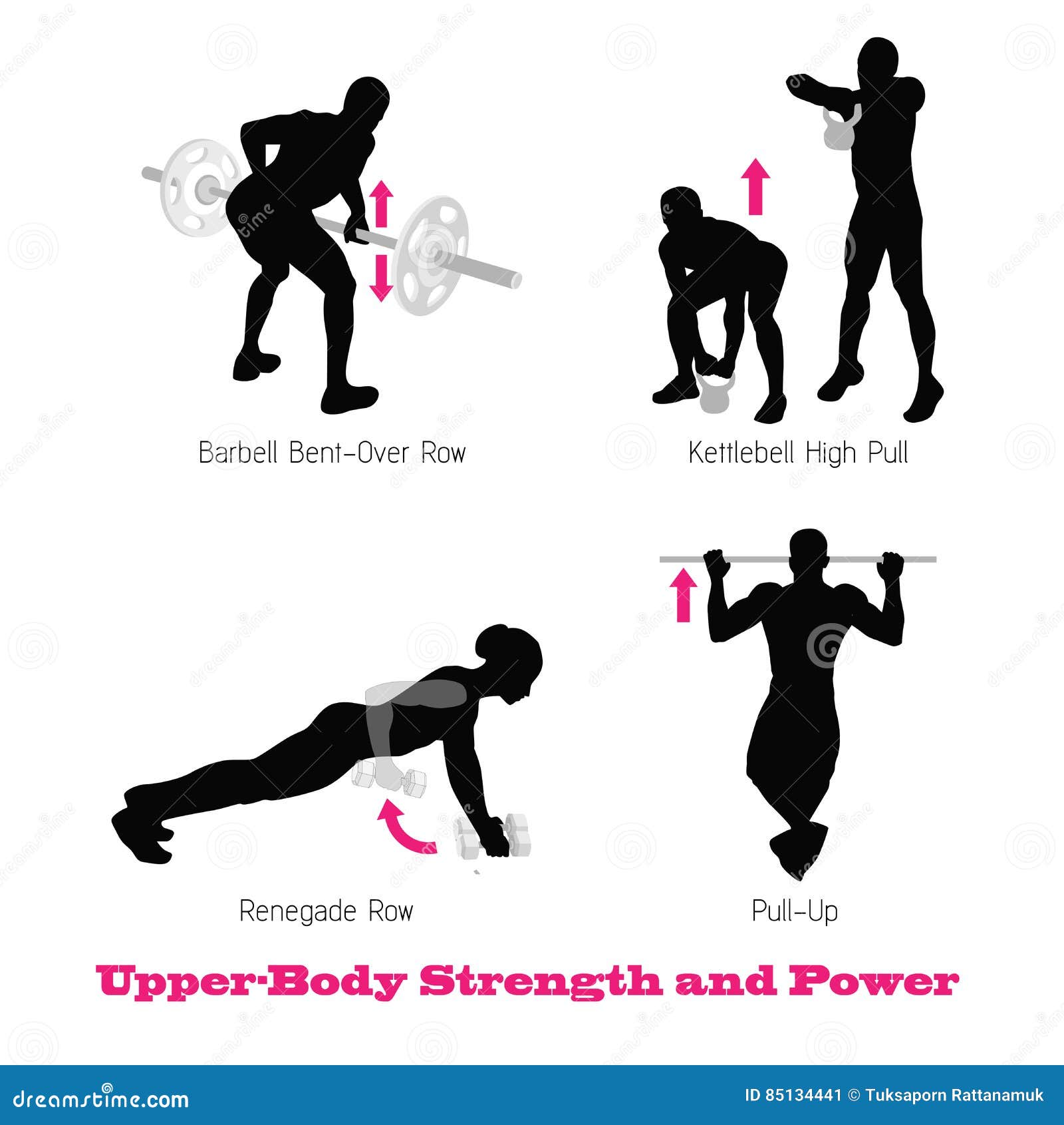 Exercise Physical Muscle Silhouette Stock Vector - Illustration of ...