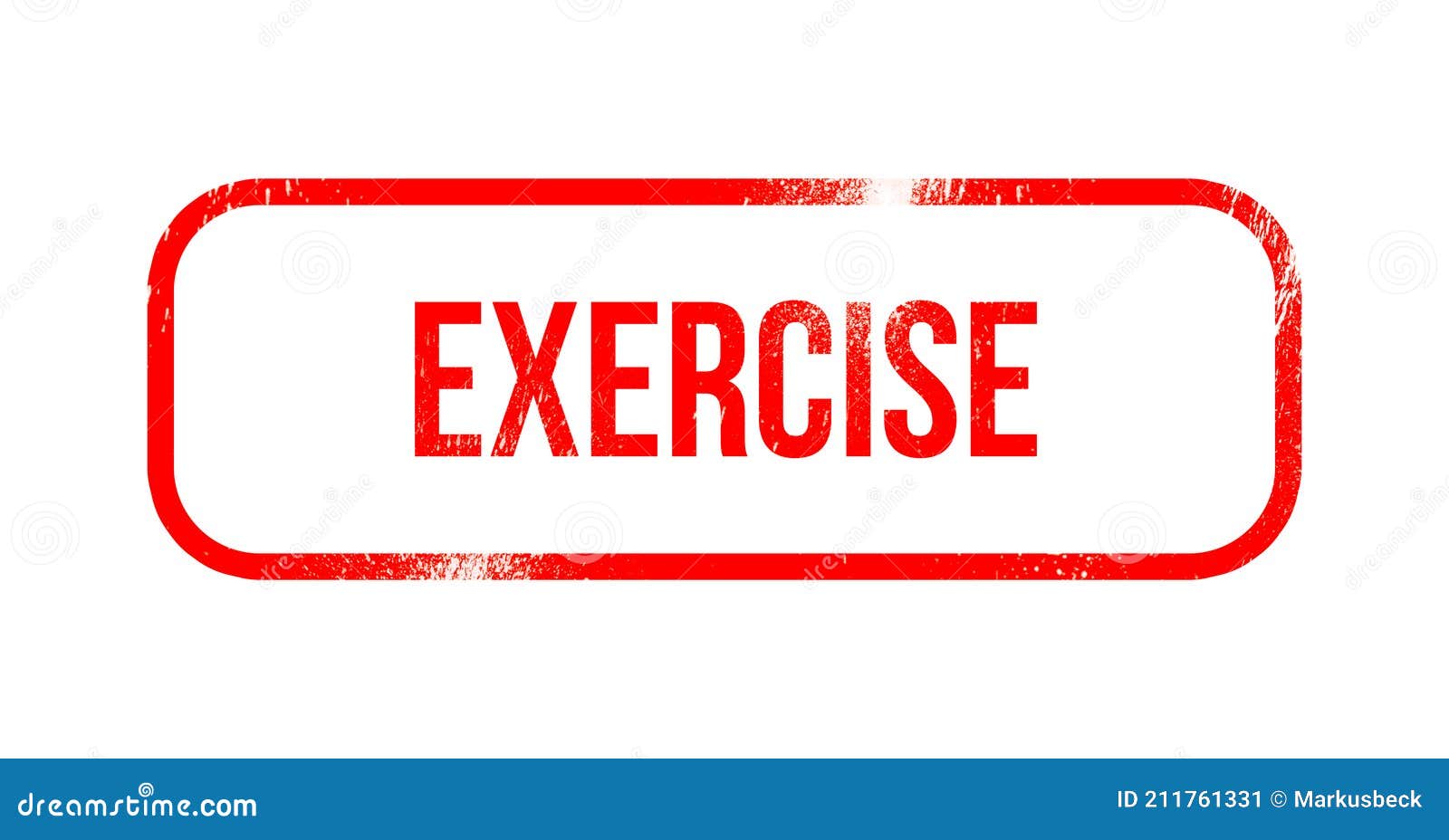 Exercise - Red Grunge Rubber, Stamp Stock Illustration - Illustration ...