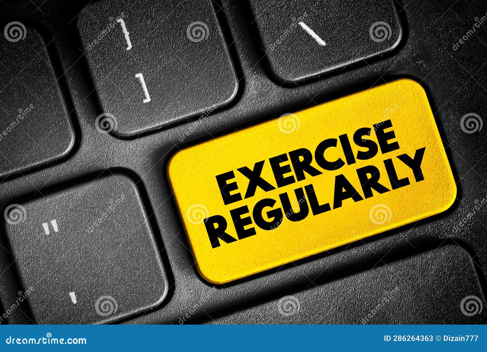 Exercise Regularly Text Button on Keyboard, Concept Background Stock ...