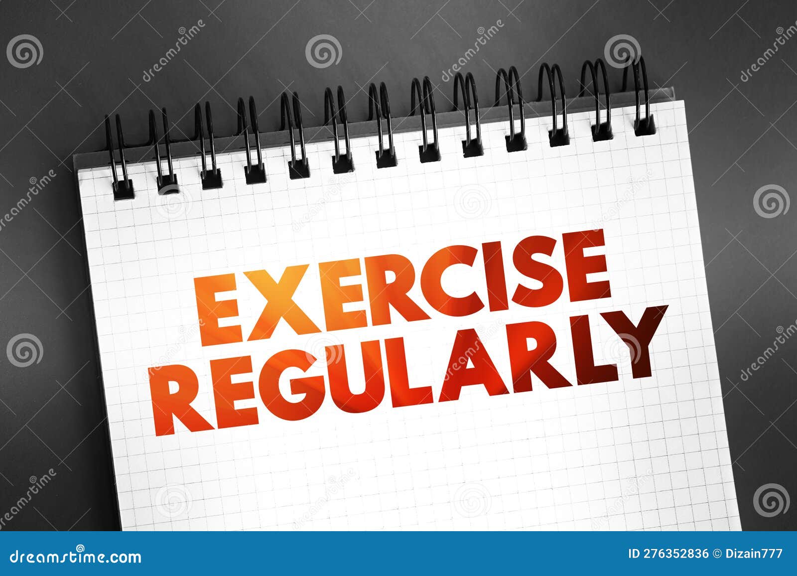 Exercise Regularly Text Quote on Notepad, Concept Background Stock ...