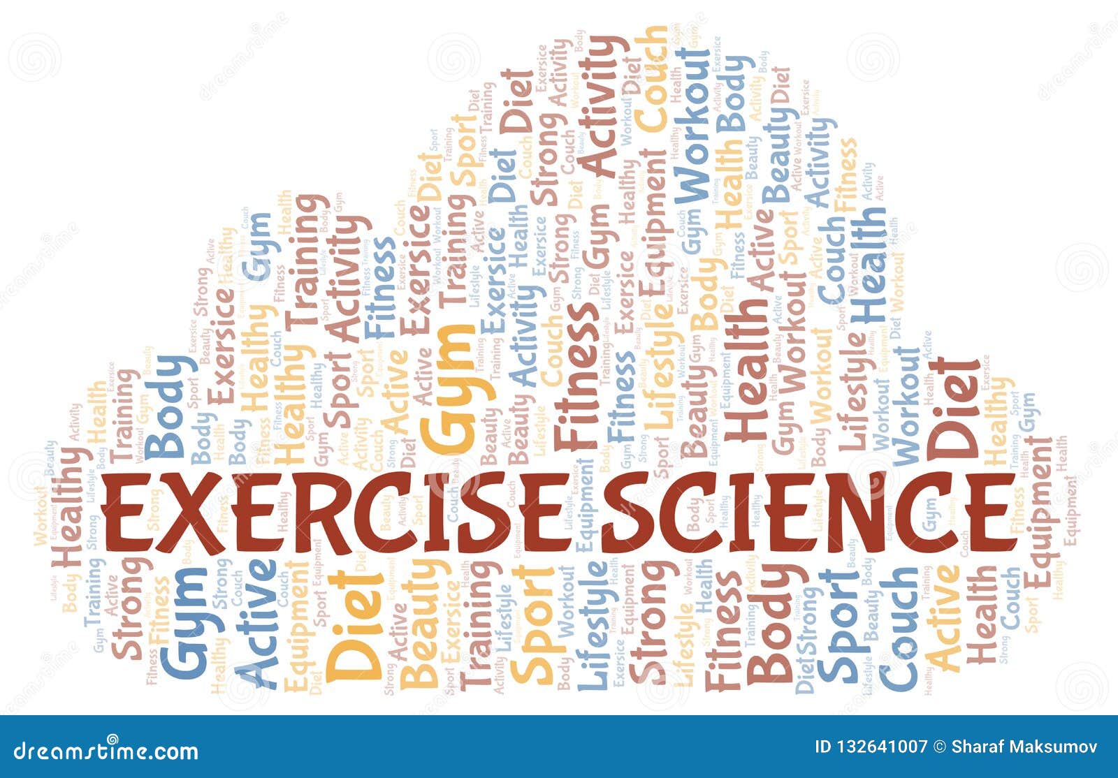 Exercise Science Word Cloud Stock Illustration - Illustration of ...