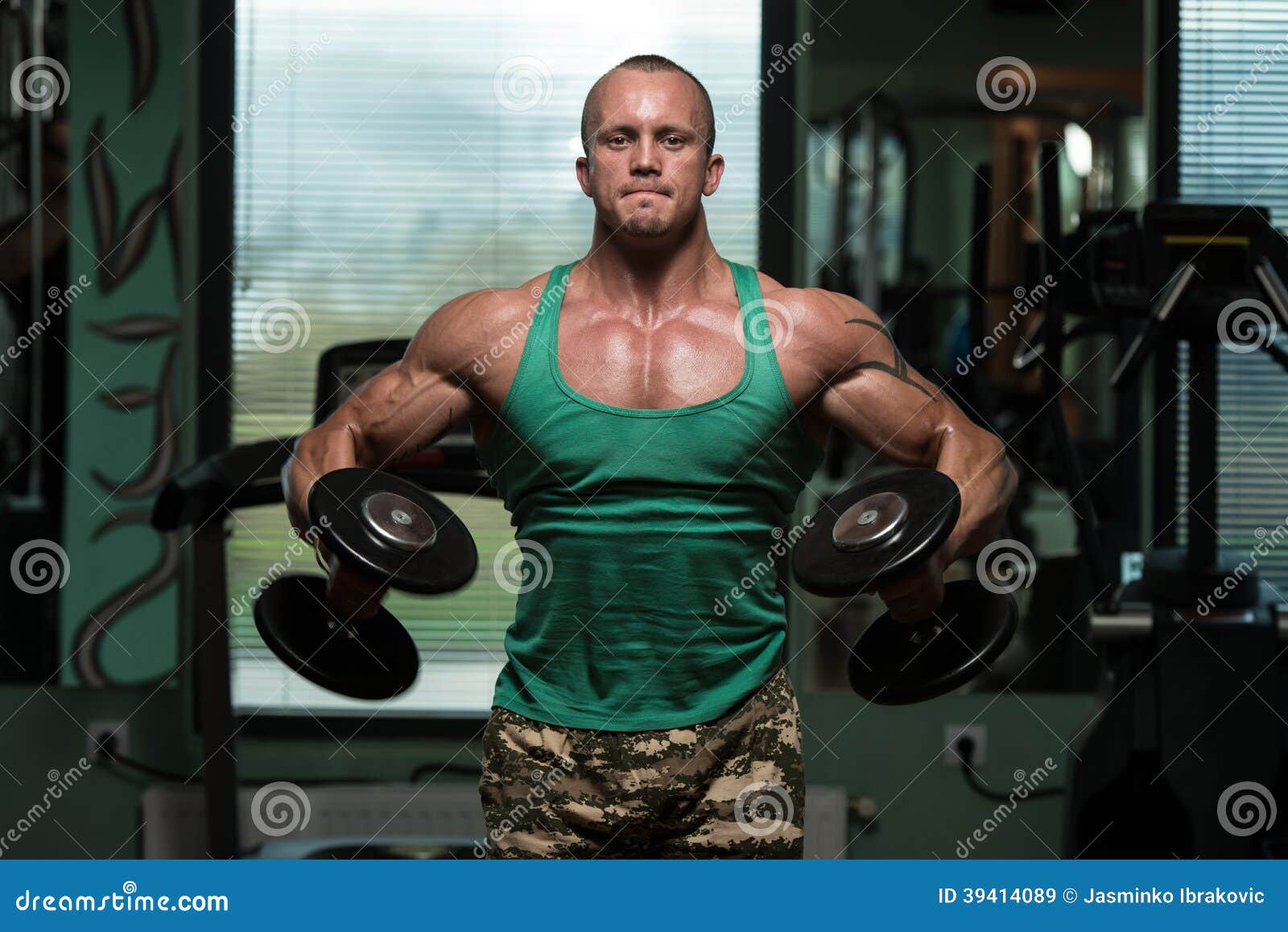 Exercise for Shoulders Dumbbell Lateral Raise Stock Image - Image of ...