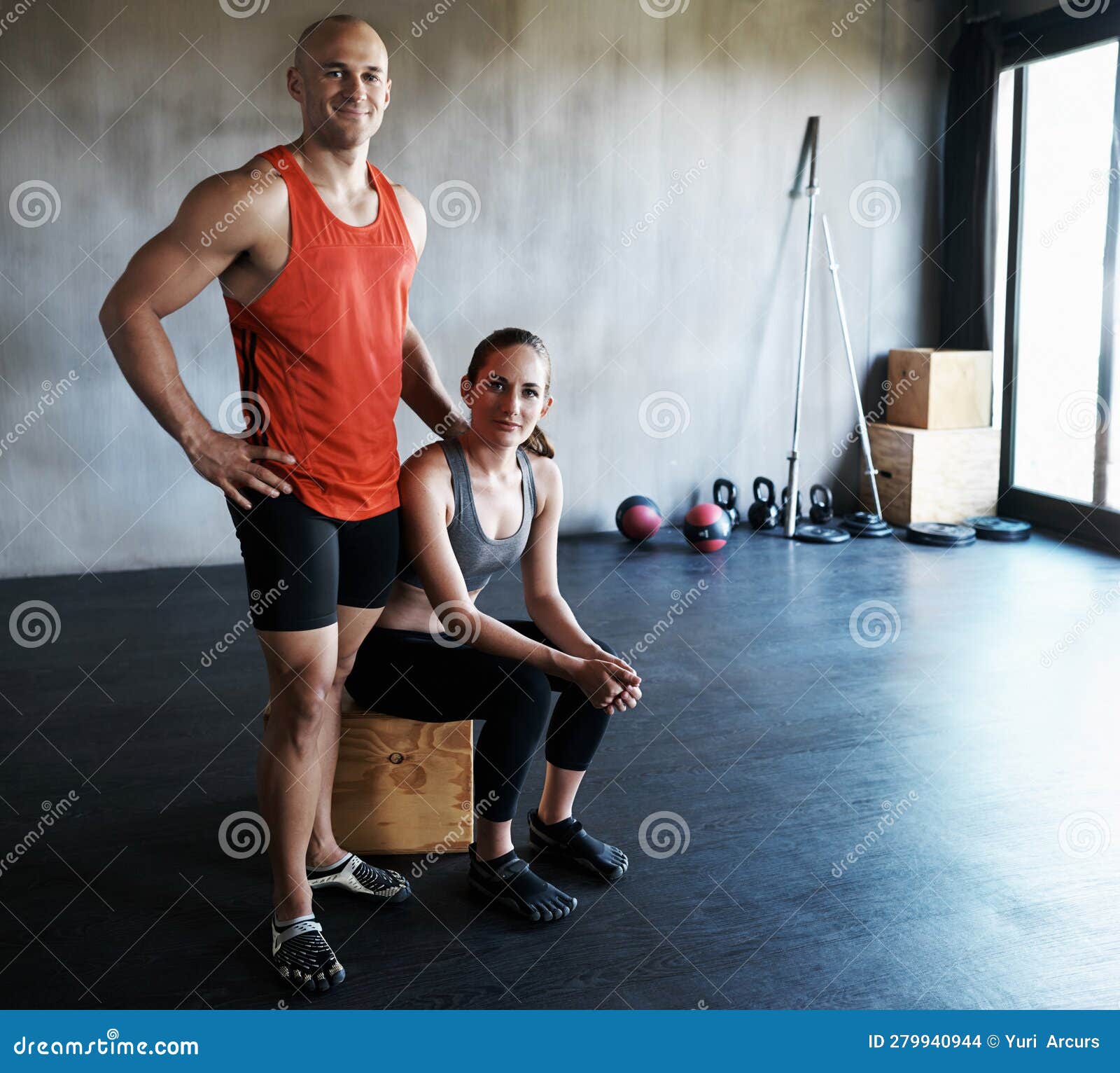 Exercise, Smile and Portrait of Team Relax after Bodybuilding Workout, Sports Performance or Gym ...