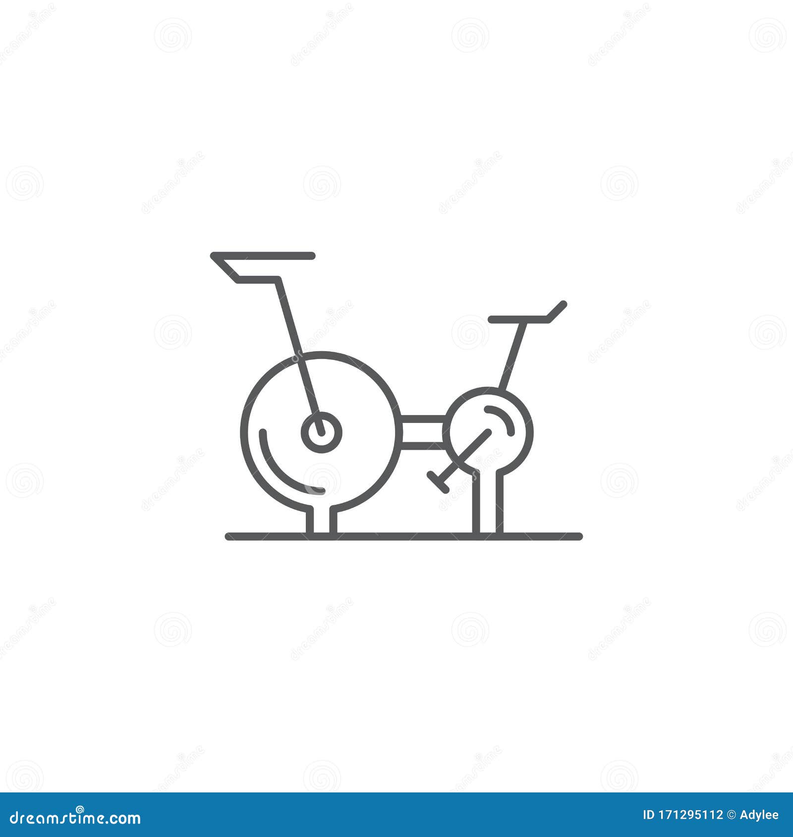 Exercise, Stationary Bike Vector Icon Symbol Tools Isolated on White ...