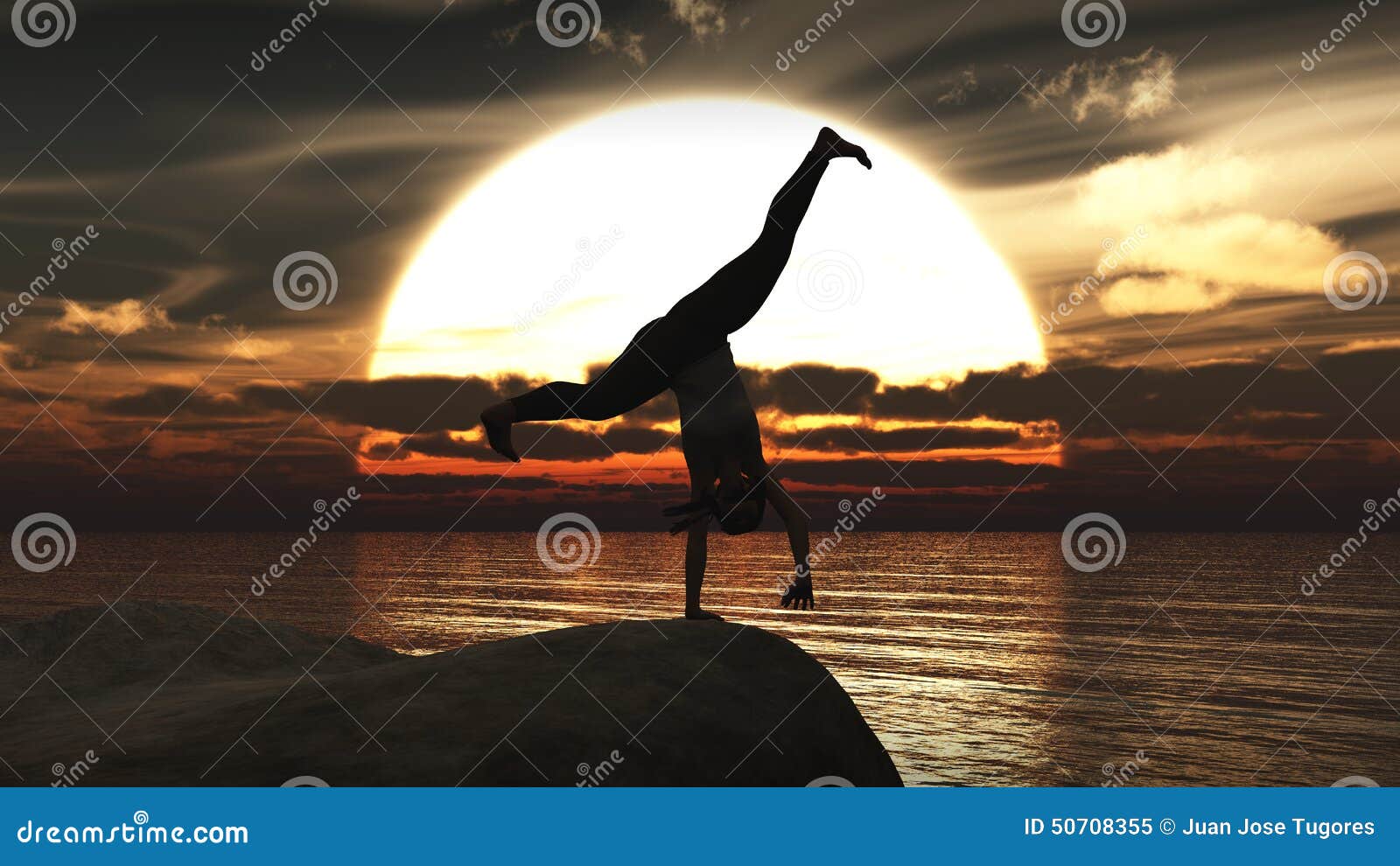 Exercise and sunset stock image. Image of landscape, body - 50708355