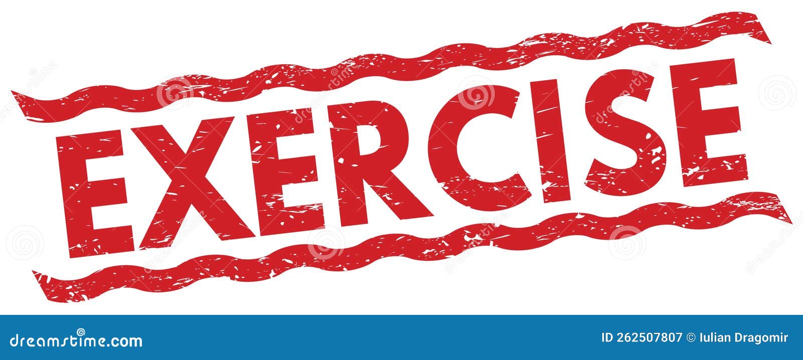 EXERCISE Text on Red Lines Stamp Sign Stock Illustration - Illustration ...